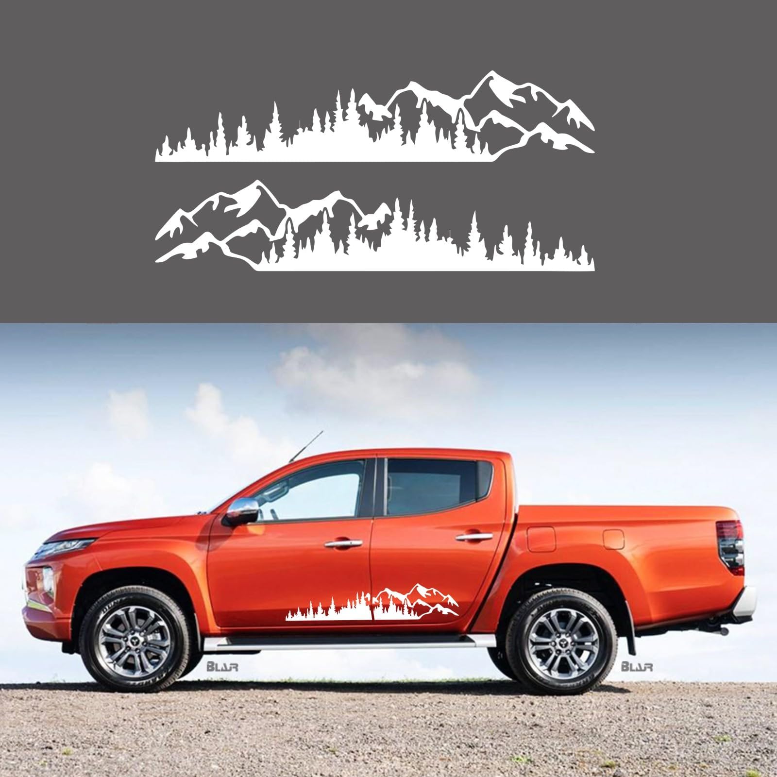 Amazon.com - BLAJR (2pcs) Mountain Tree Forest Graphic Car Sticker ...