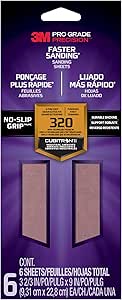 3M Pro Grade Precision Faster Sanding Sanding Sheets 320 grit Extra ...