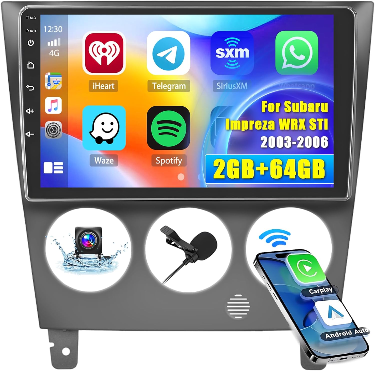 Amazon.com: Hikity Android Car Stereo for Subaru Impreza WRX STI 2003 ...
