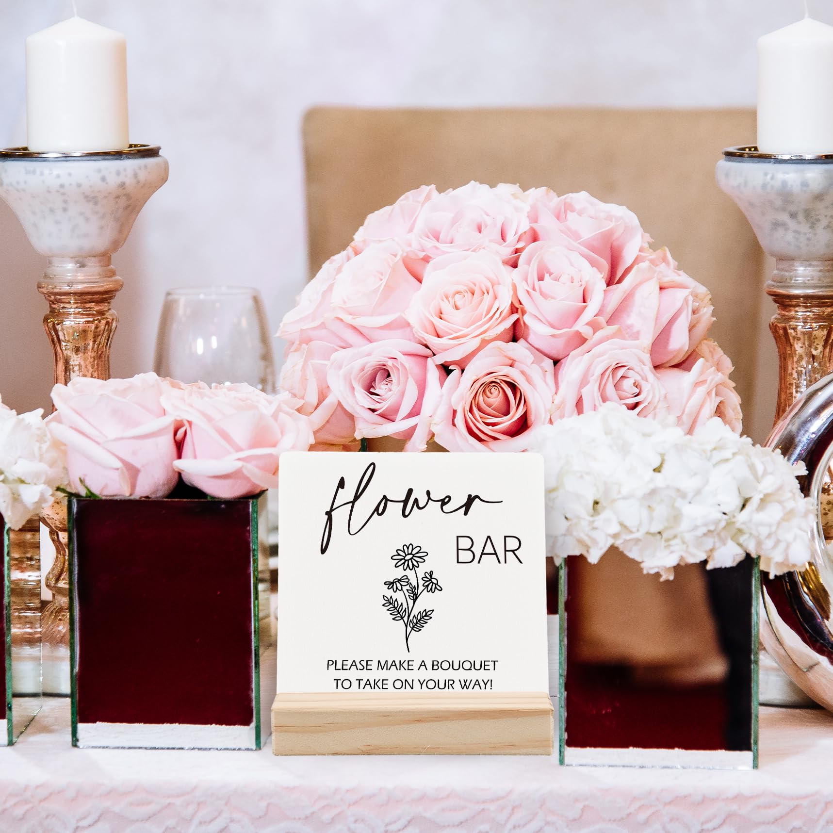 Snapklik.com : ANIANG Flower Bar Desk Decor, Bridal Shower Sign, Flower ...