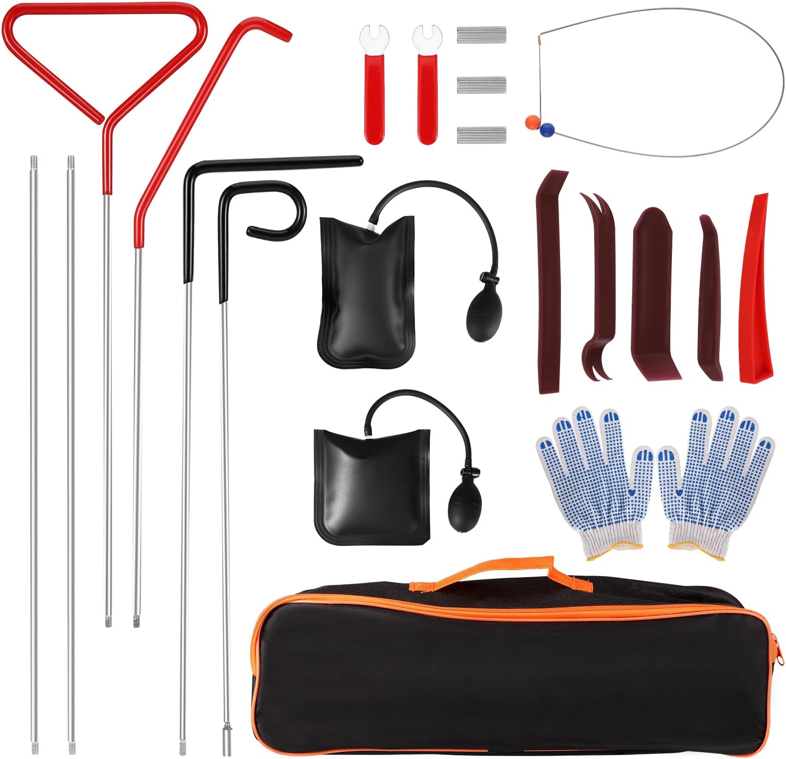 HuuppHip 16Pcs Car Tool Kit, Professional Car Breakdown Kit, Essential ...