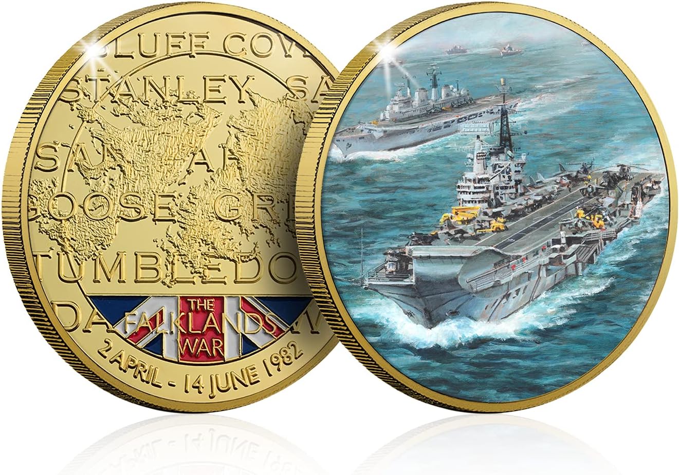 Falklands War Collection Collectable Commemorative Gold Coin Complete ...