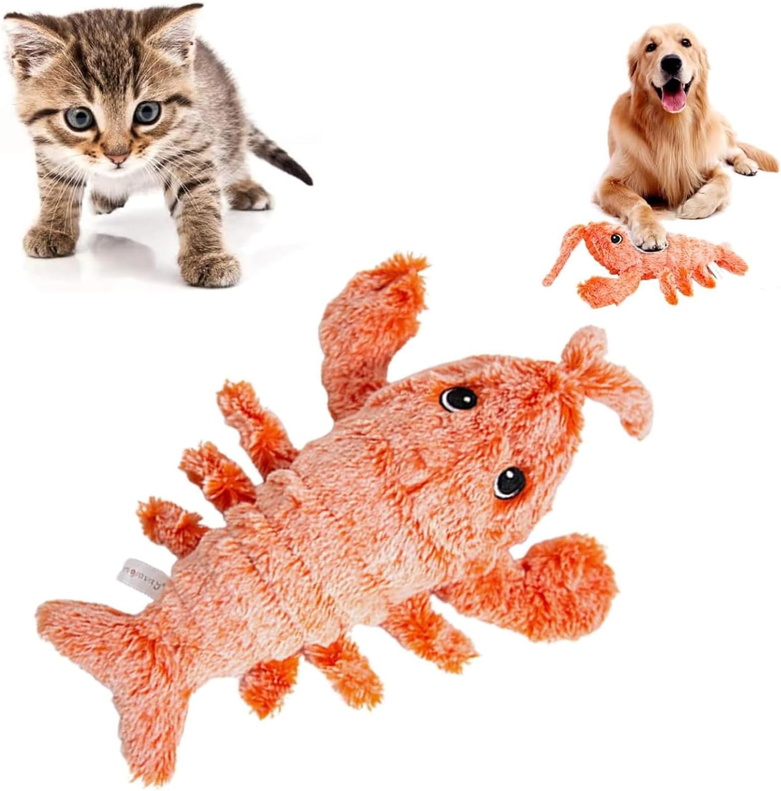 Amazon.com : NEPHEW Flopping Lobster Toy,USB Rechargeable Washable ...