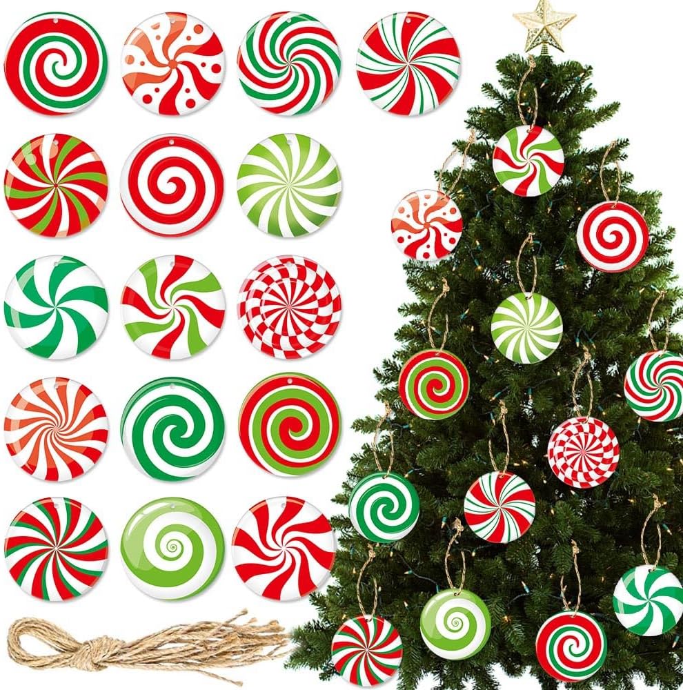 Amazon.com: 60 Pcs Christmas Cutouts Ornaments Christmas Ball Cutouts ...