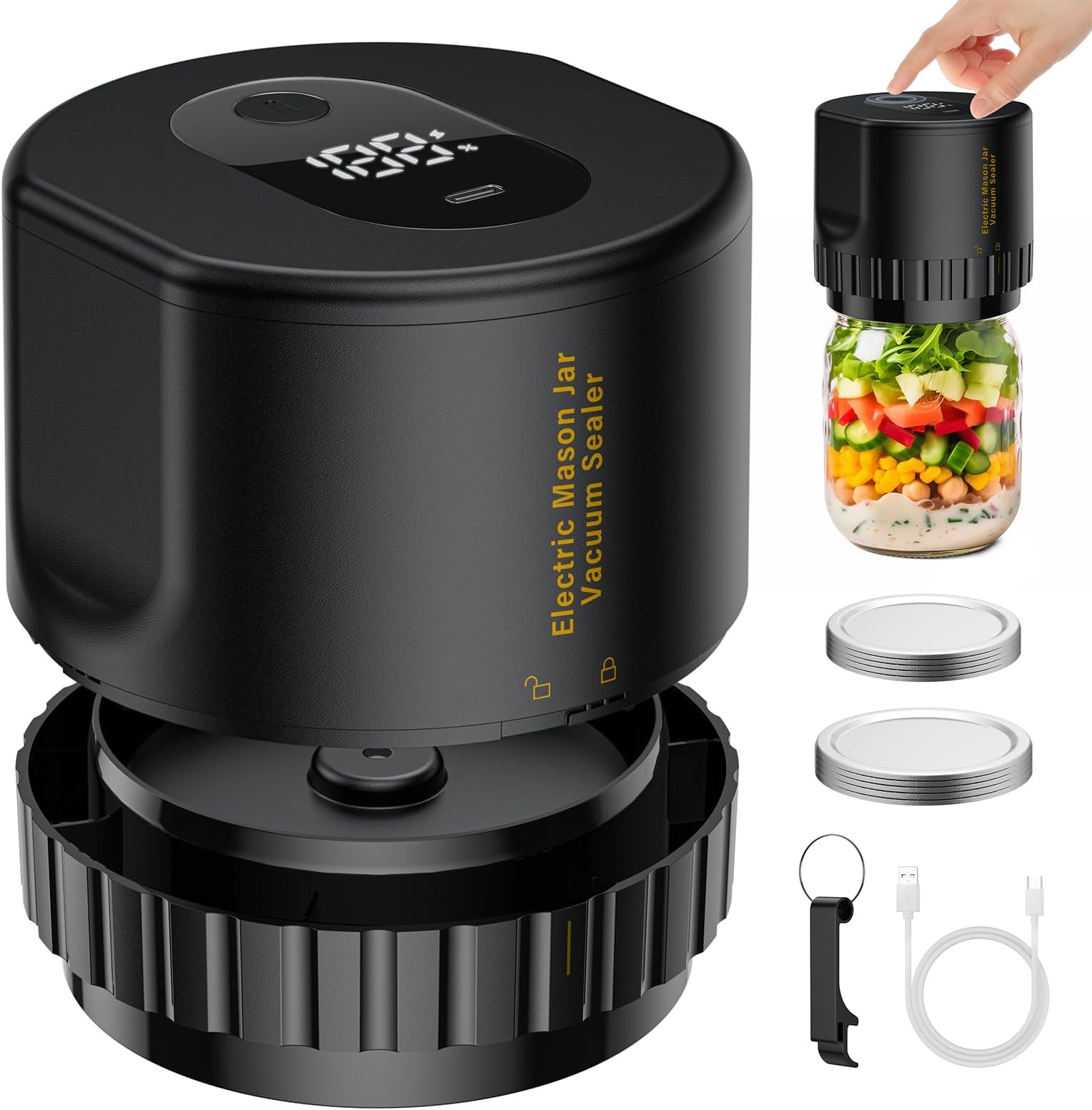 Amazon.com: Electric Vacuum Sealer for Mason Jar - Jelife Vacuum ...