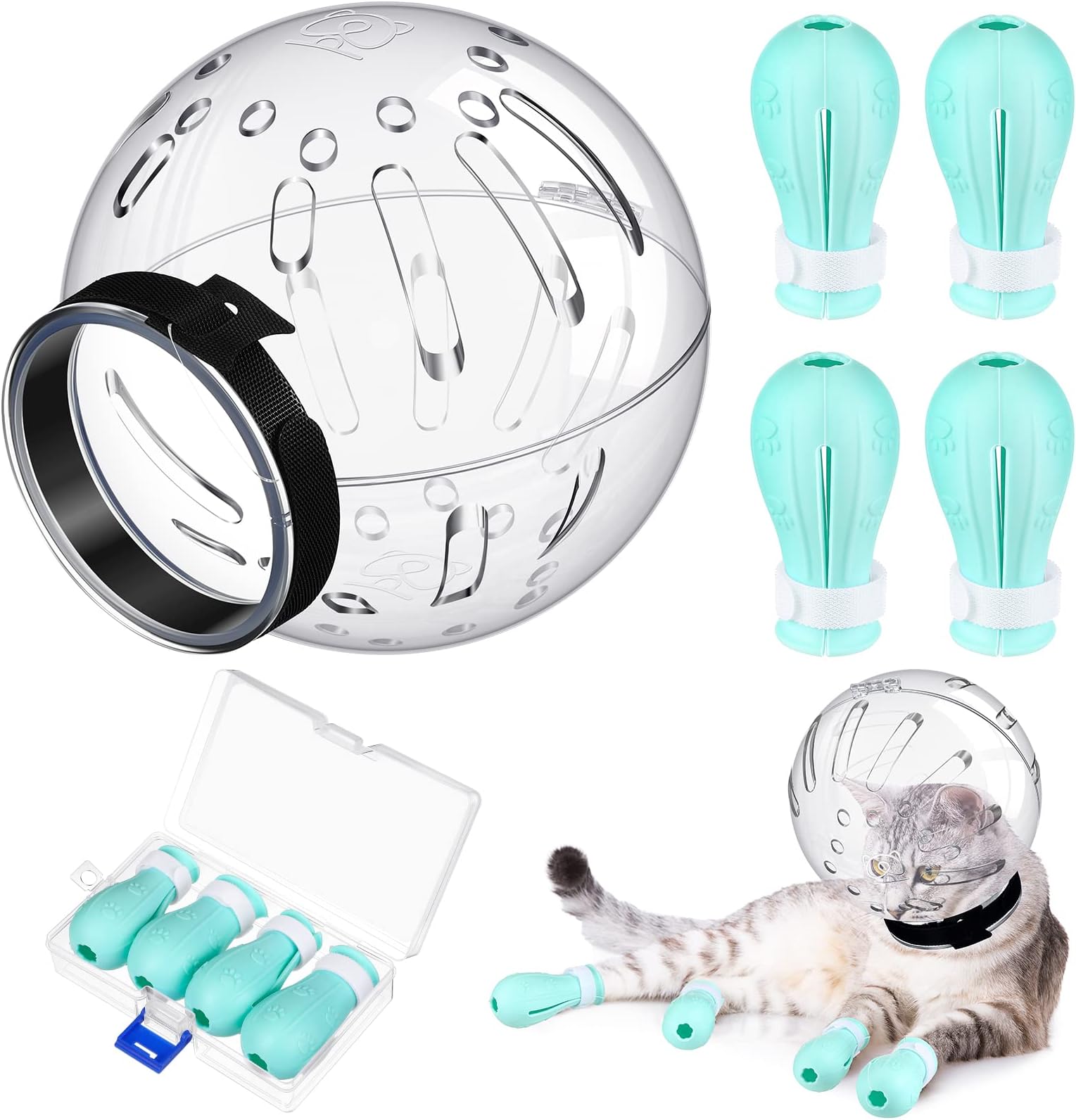 Amazon.com : Cat Muzzle for Grooming, Breathable Transparent Cat Face ...