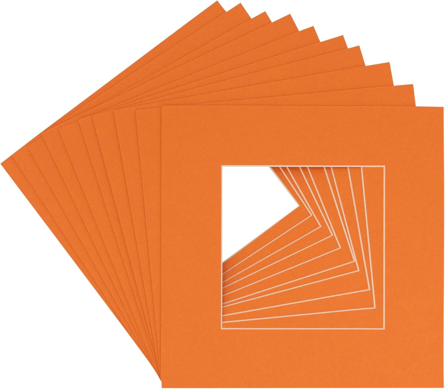 Amazon.com: 8x8 Mat for 12x12 Frame - Precut Mat Board Acid-Free Orange ...
