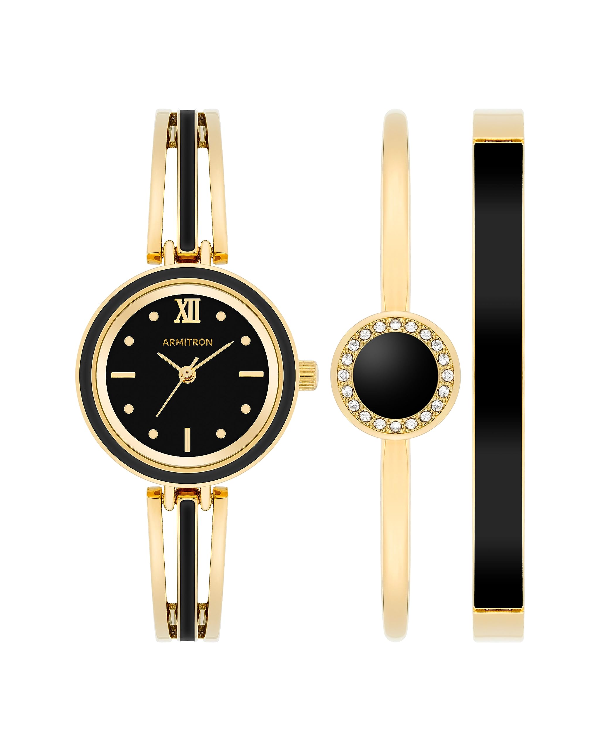 Amazon.com: Armitron Women's Enamel and Crystal Accented Bracelet Watch ...