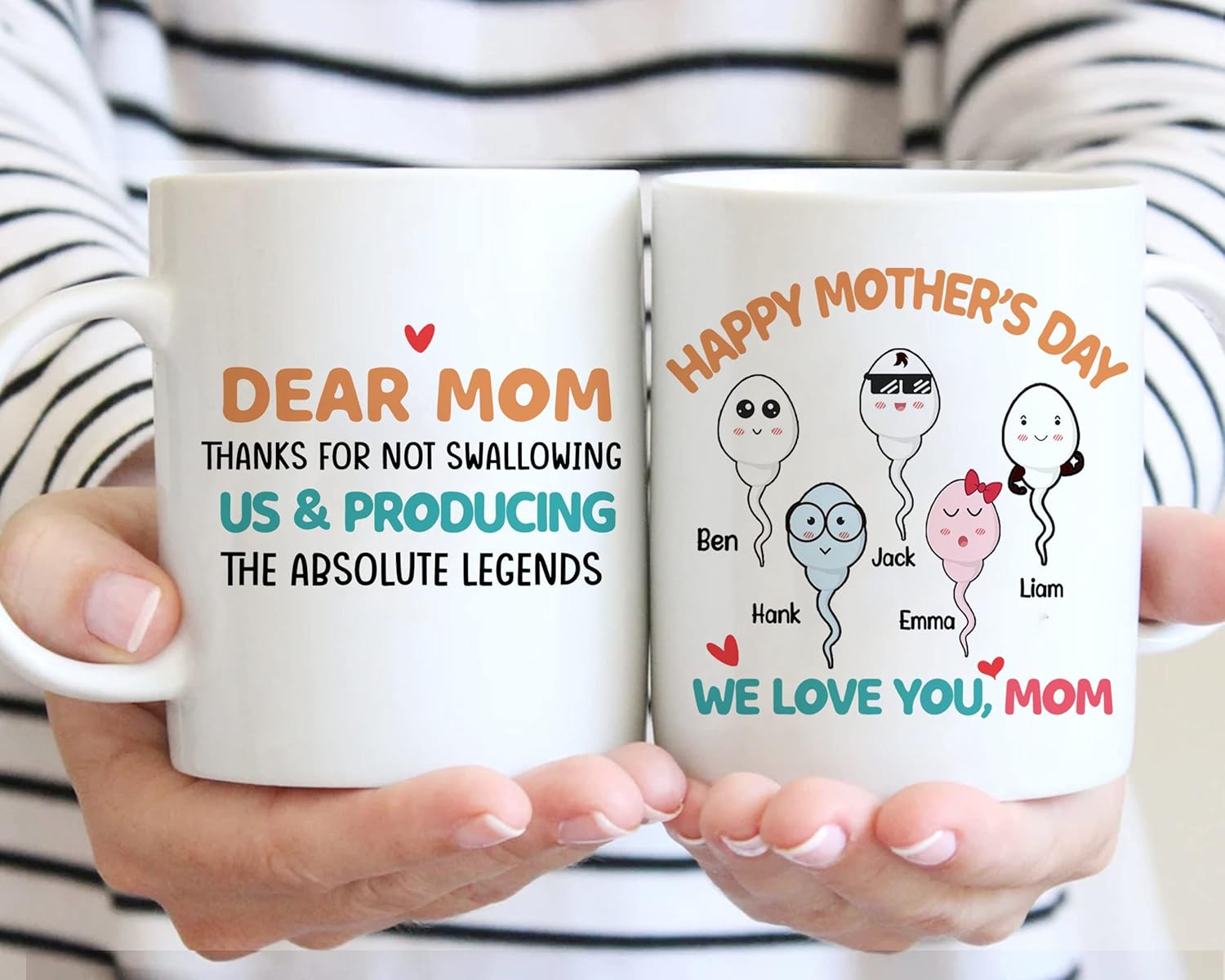 Amazon.com | Dear Mom Mug Thanks For Not Swallowing Us & Producing The ...
