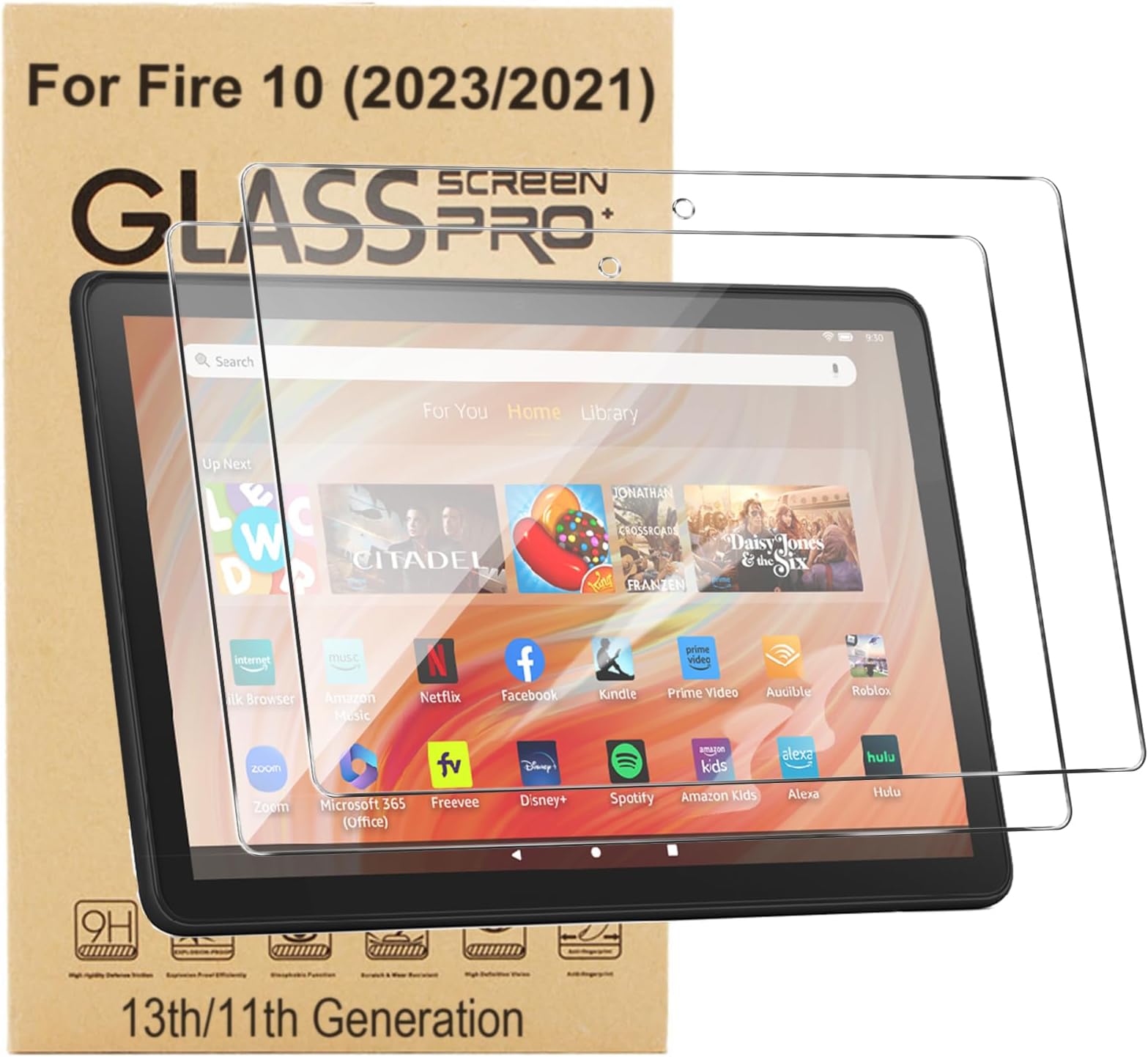 Ytuomzi Screen Protector For 10.1" Tablet 2023 Model, Tempered Glass ...