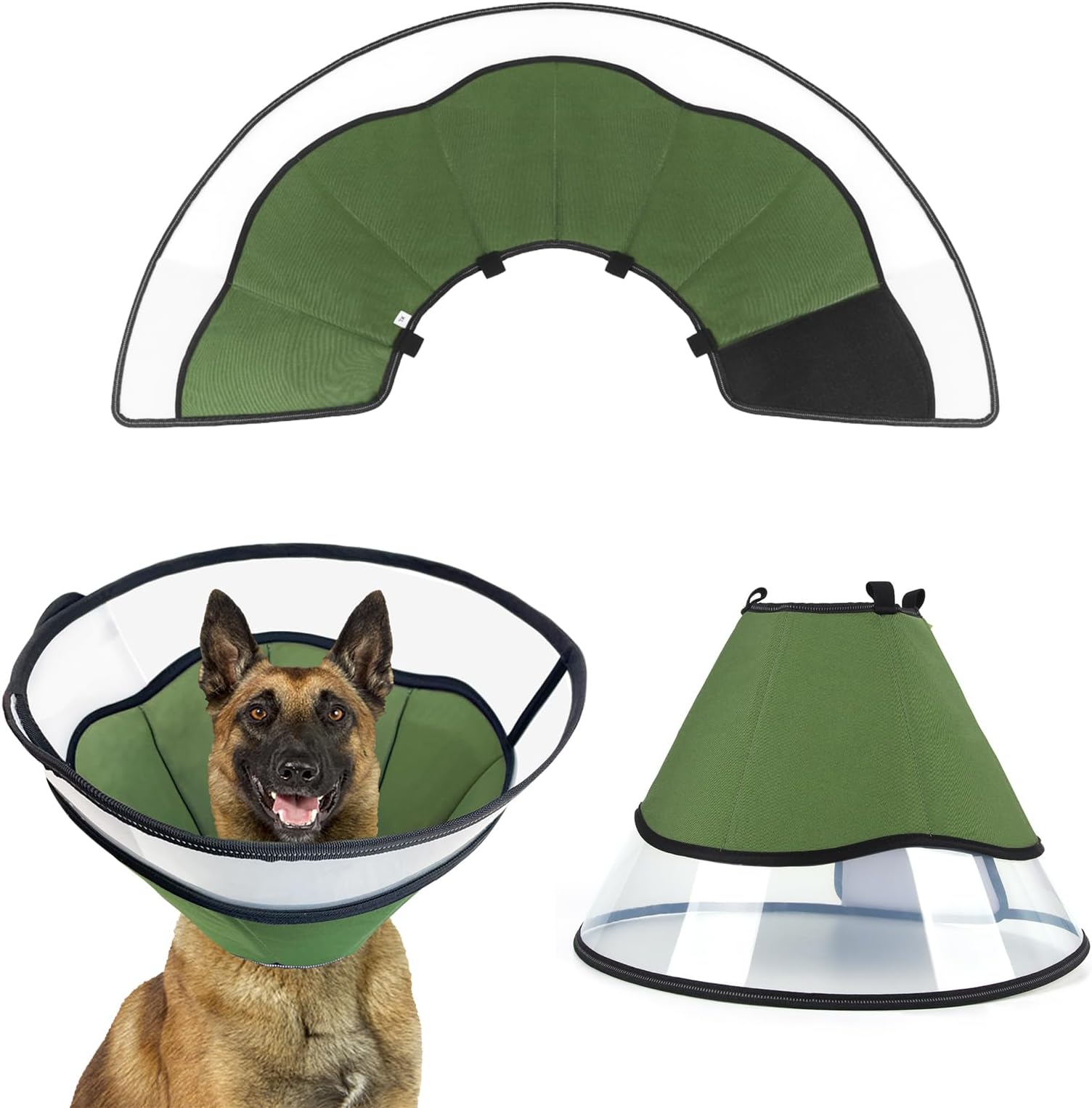 Luckious Brand Adjustable Dog Cone Collar - Protective and Comfortable ...
