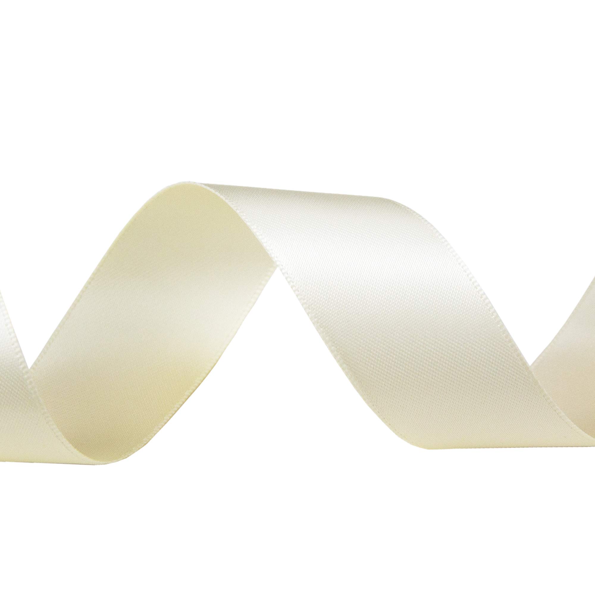 Snapklik.com : VATIN 1 Inch Double Faced Polyester Satin Ribbon Cream ...