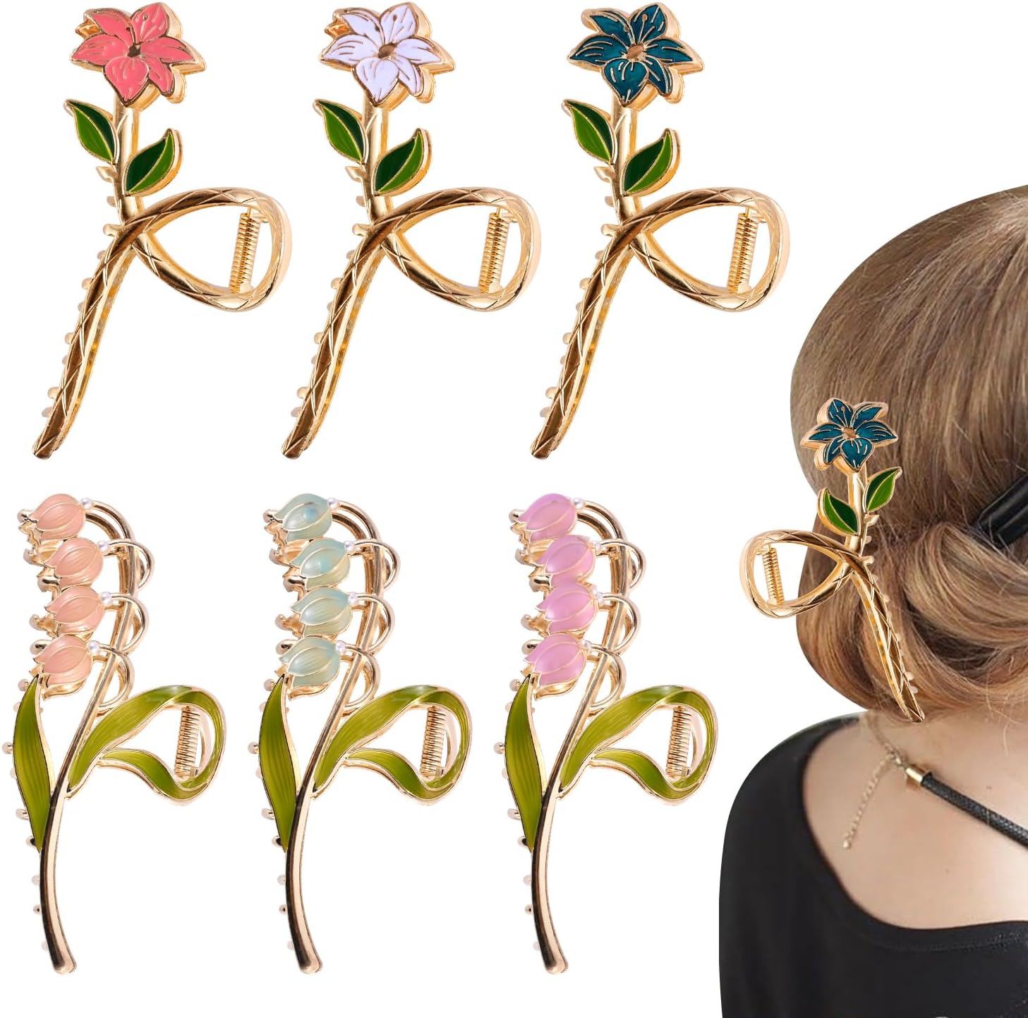 Amazon.com : Cysincos Slides for Women Claw Clips for Women : Beauty ...