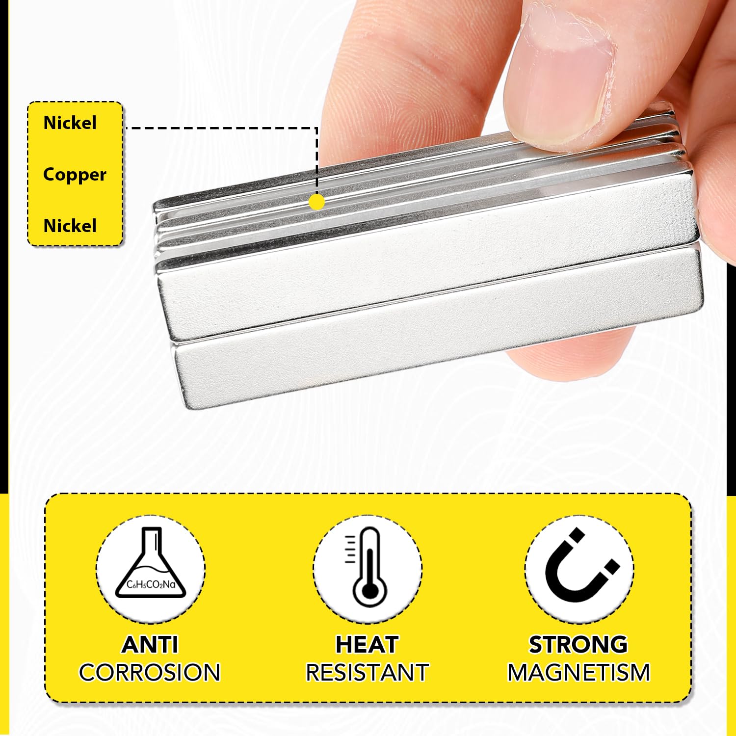 Snapklik.com : DIYMAG N52 Powerful Neodymium Bar Magnets, Heavy Duty ...