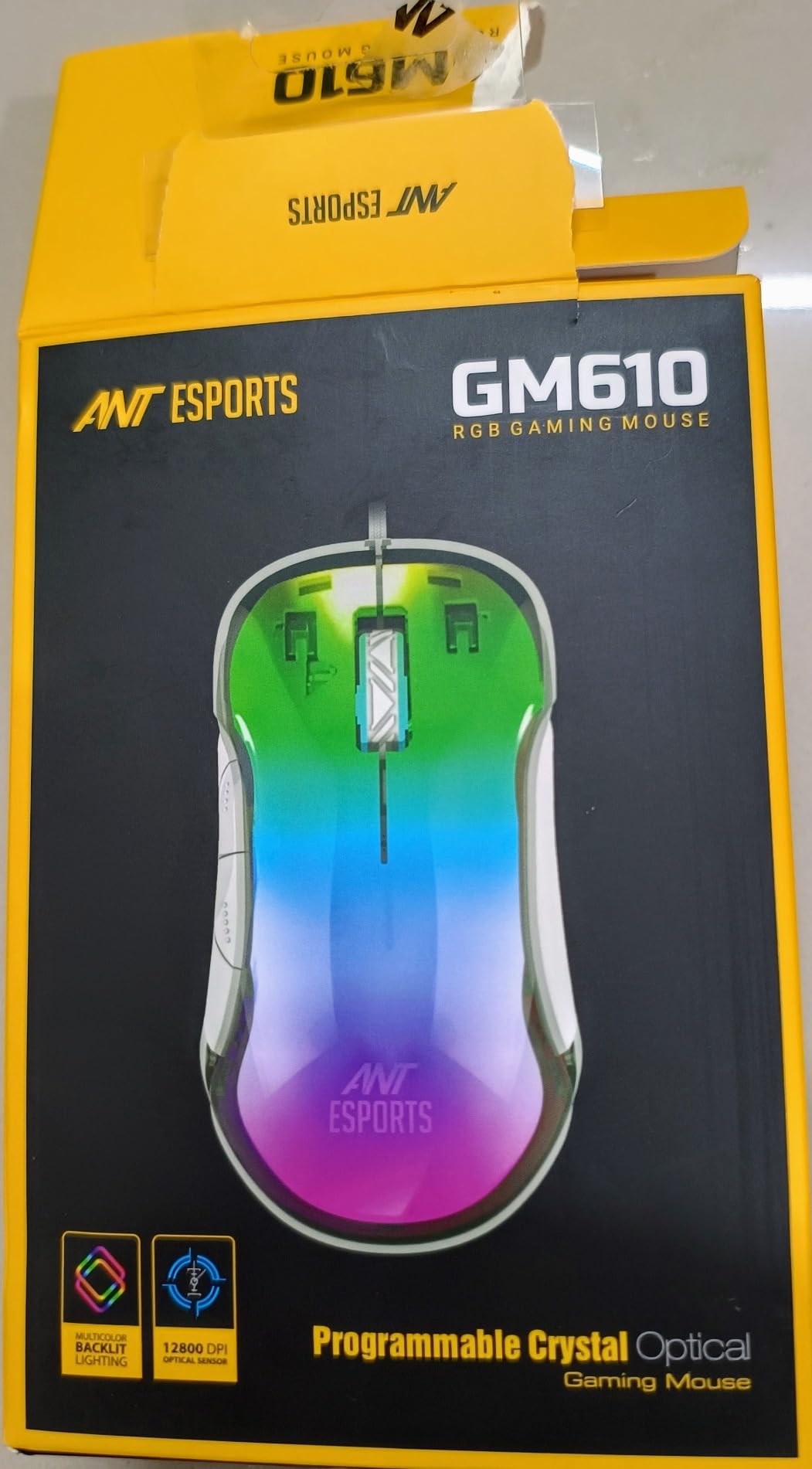 Ant Esports GM380 Wired RGB Gaming Mouse, 12800 DPI Optical Sensor, 6 ...