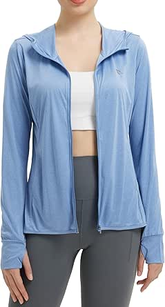BALEAF Women's UPF 50+ Sun Protection Shirts SPF Jacket UV Cooling Hoodie Long Sleeve Summer ...