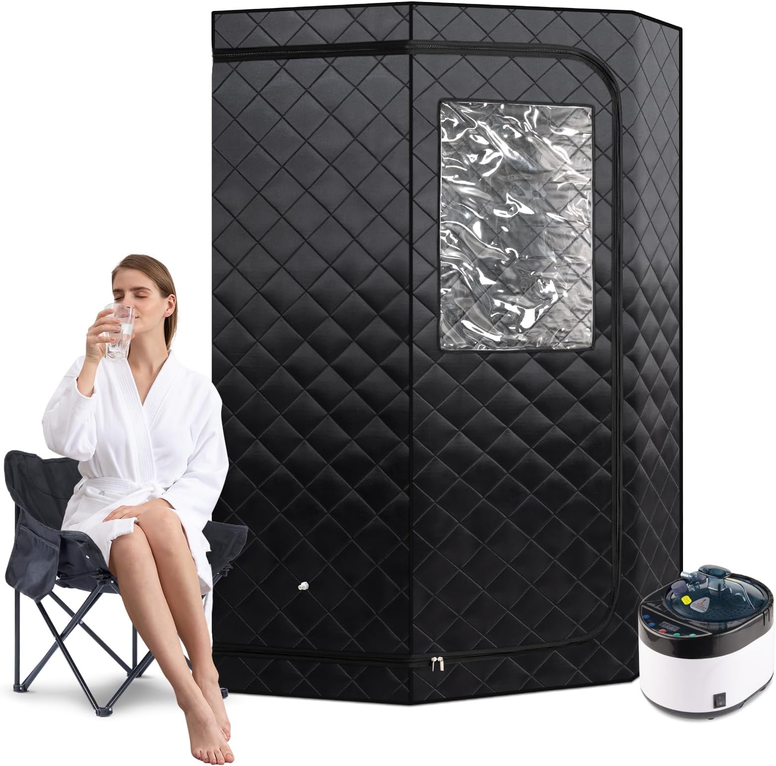 Amazon.com : ZONEMEL Full Size Portable Steam Sauna Kit, Personal Full ...
