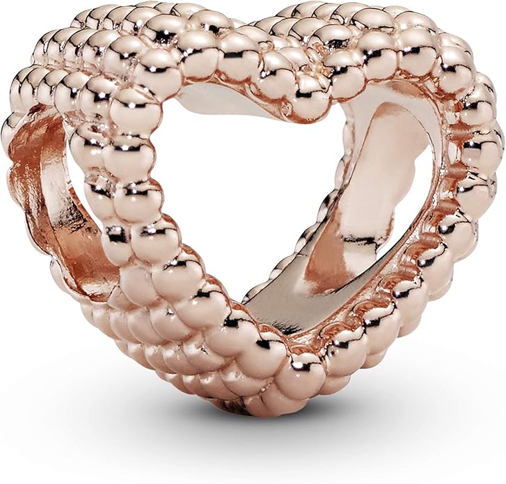 Amazon.com: PANDORA Beaded Heart: Clothing, Shoes & Jewelry