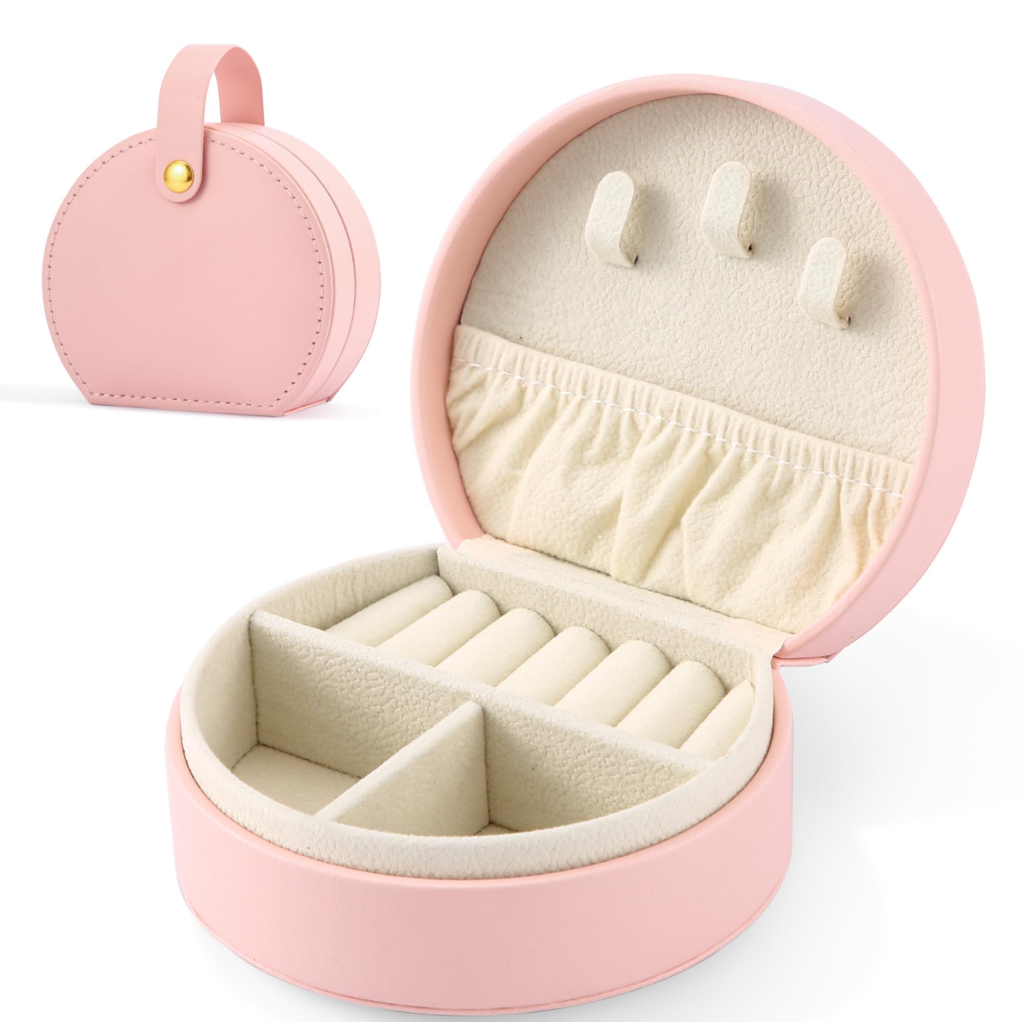 Amazon.com: Neveika Portable Travel Mini Jewelry Box Small Jewelry Case ...