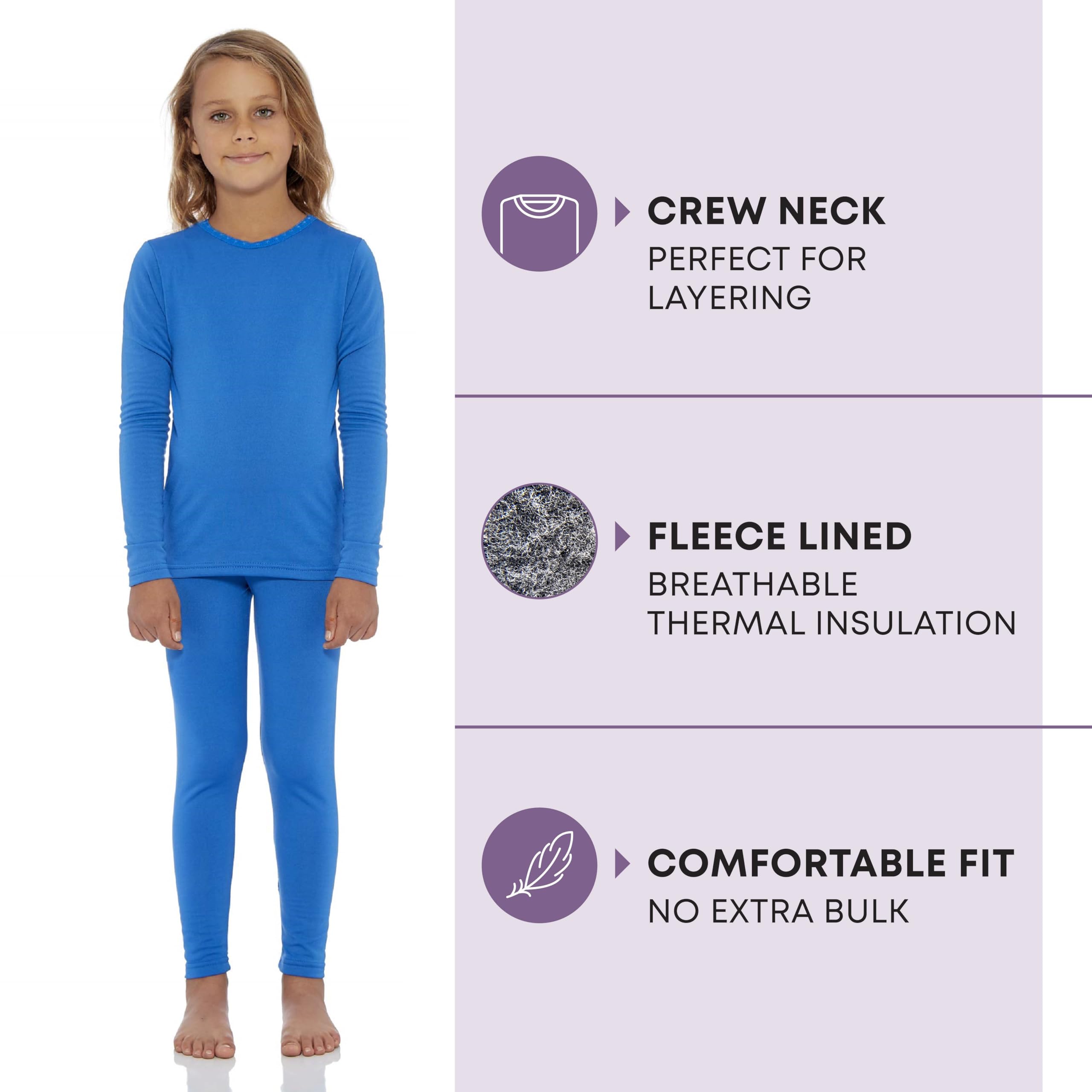 Snapklik.com : Rocky Thermal Underwear For Girls 240 GSM Blue-S