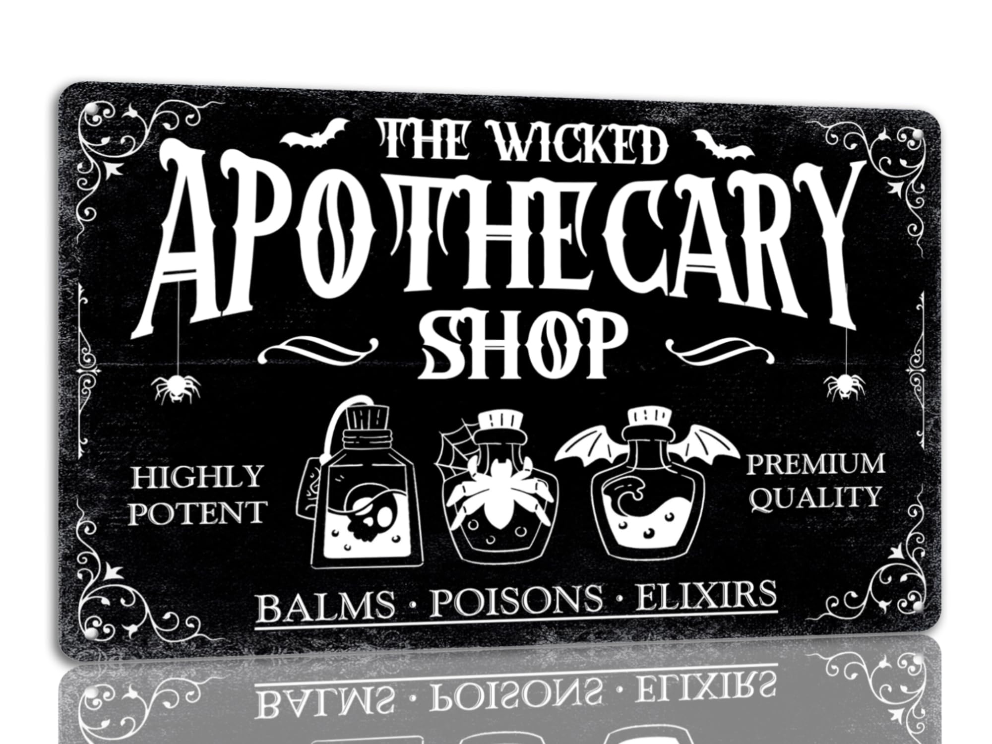 Amazon.com: The Wicked Apothecary Shop Tin Sign Halloween Metal Sign ...