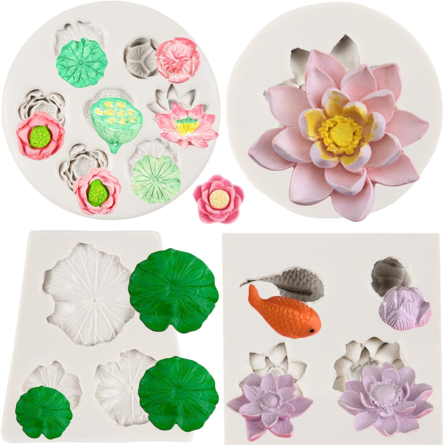 Amazon.com: Pink 3D Flower Lotus Silicone Mold for DIY Cupcake Cake ...