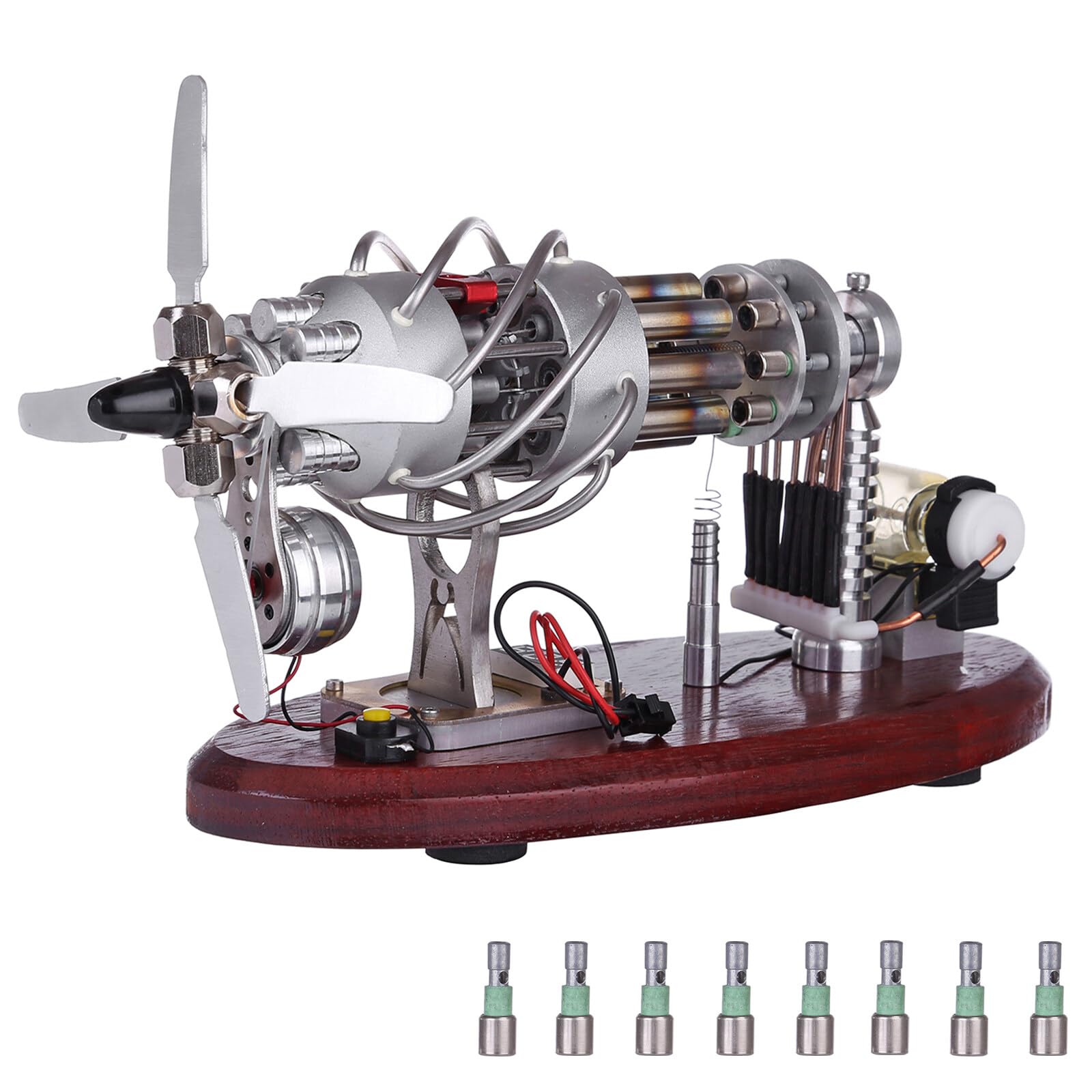 Amazon.com: URMODELAND Stirling Engine Model Kit, 16 Cylinder Swash ...