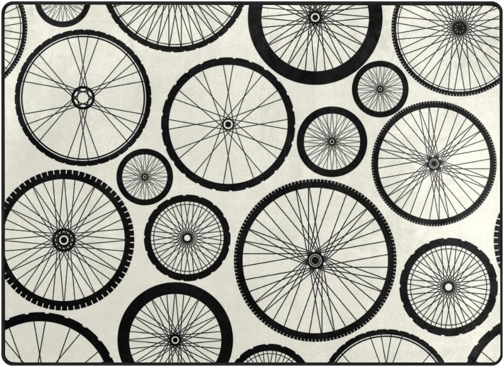 Amazon.com: ALAZA Cooper Girl Bicycle Wheels Kids Area Rug Learning ...