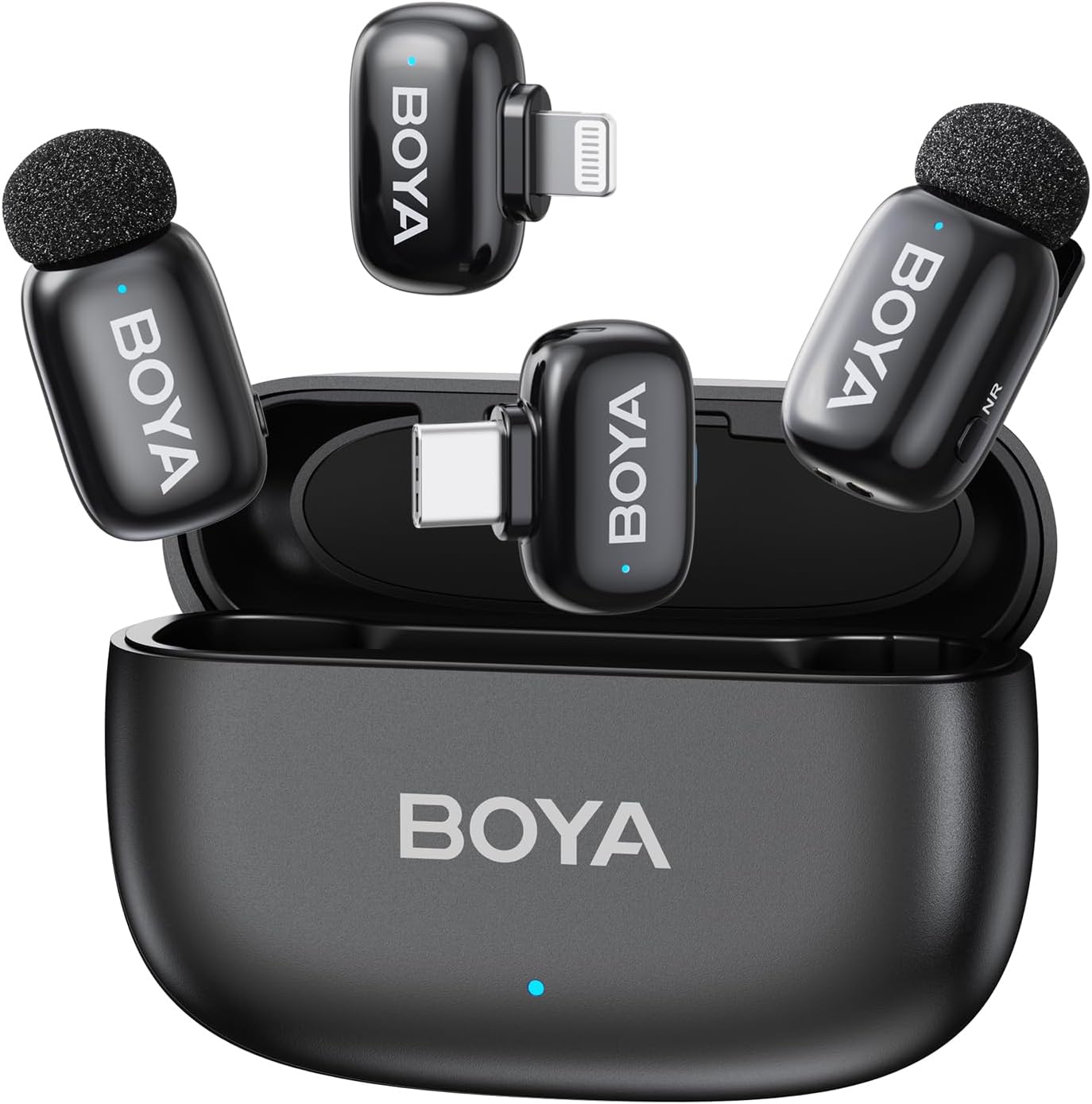 Amazon.co.jp: BOYA mini 2 ワイヤレスマイク 5g超軽量ピンマイク iPhone 17/16/15シリーズ対応 ...