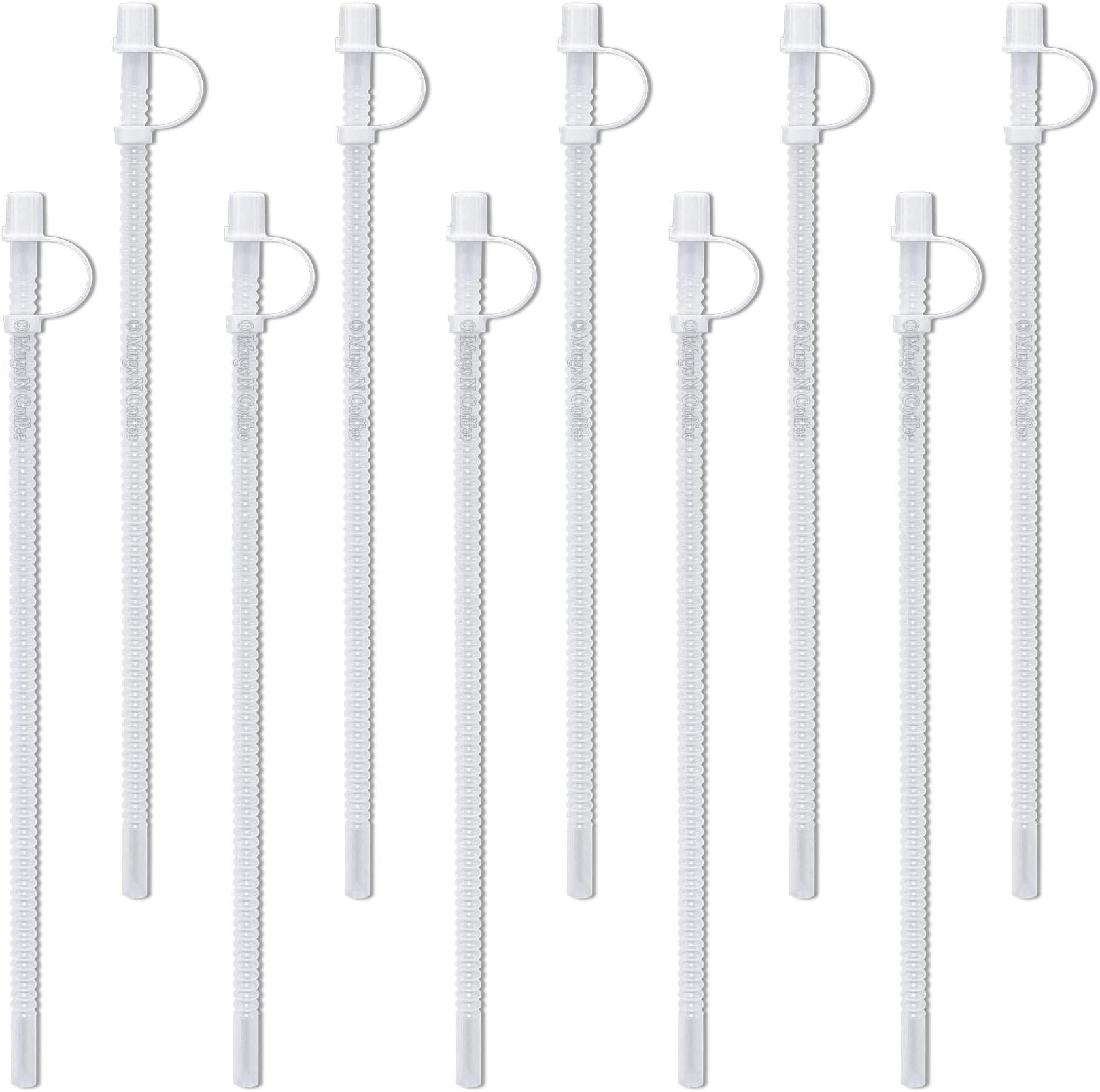 Amazon.com: 25 Pack Bendable Straws with Straw Covers Cap, 11 Inch Long ...