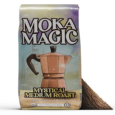 Amazon.com : Moka Magic Organic Fine Ground Coffee | Mystical Medium ...