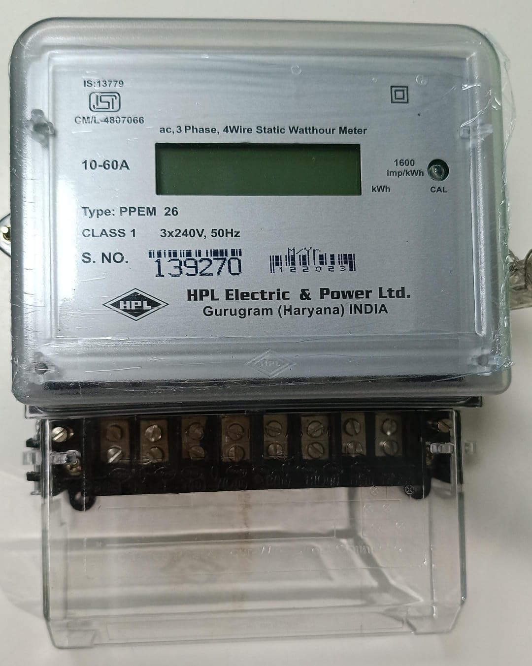 Hpl Three Phase Energy Sub Meter 10-60A : Amazon.in: Industrial ...