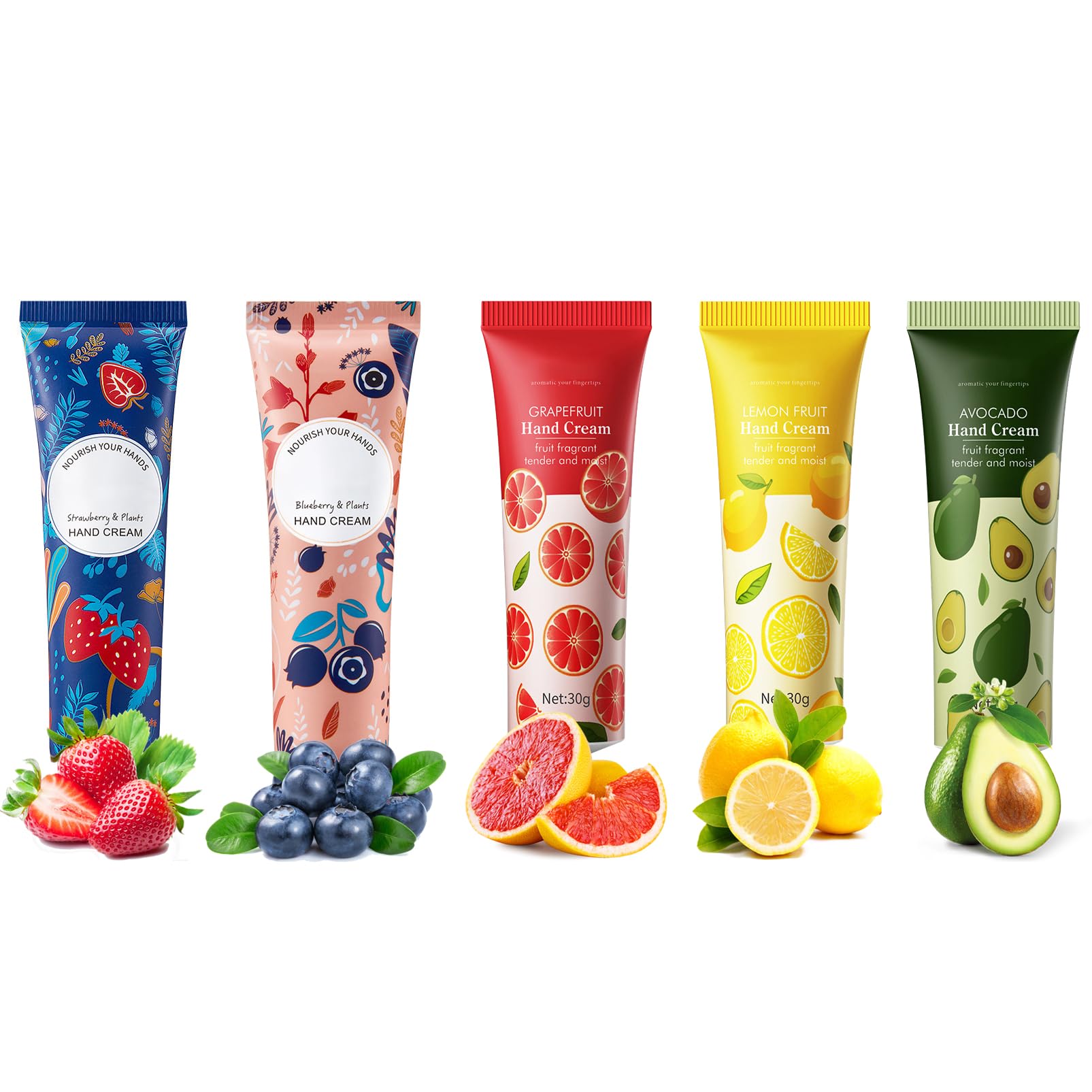 Hand Cream Gift Sets for Women - 5PCS Hand Cream Gift Set with Lemon ...