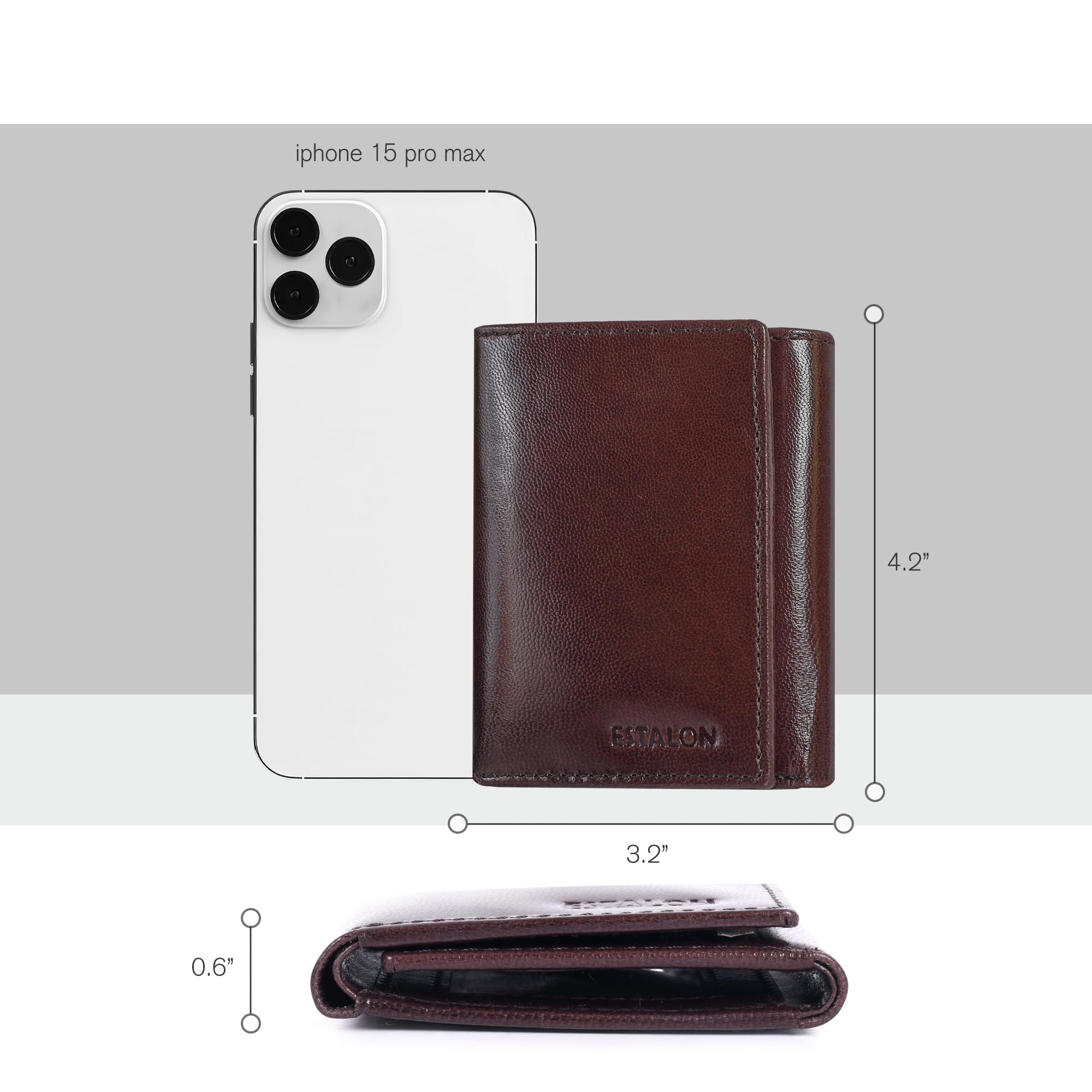 Snapklik.com : Real Leather Mens Trifold Wallet RFID Blocking Slim ...