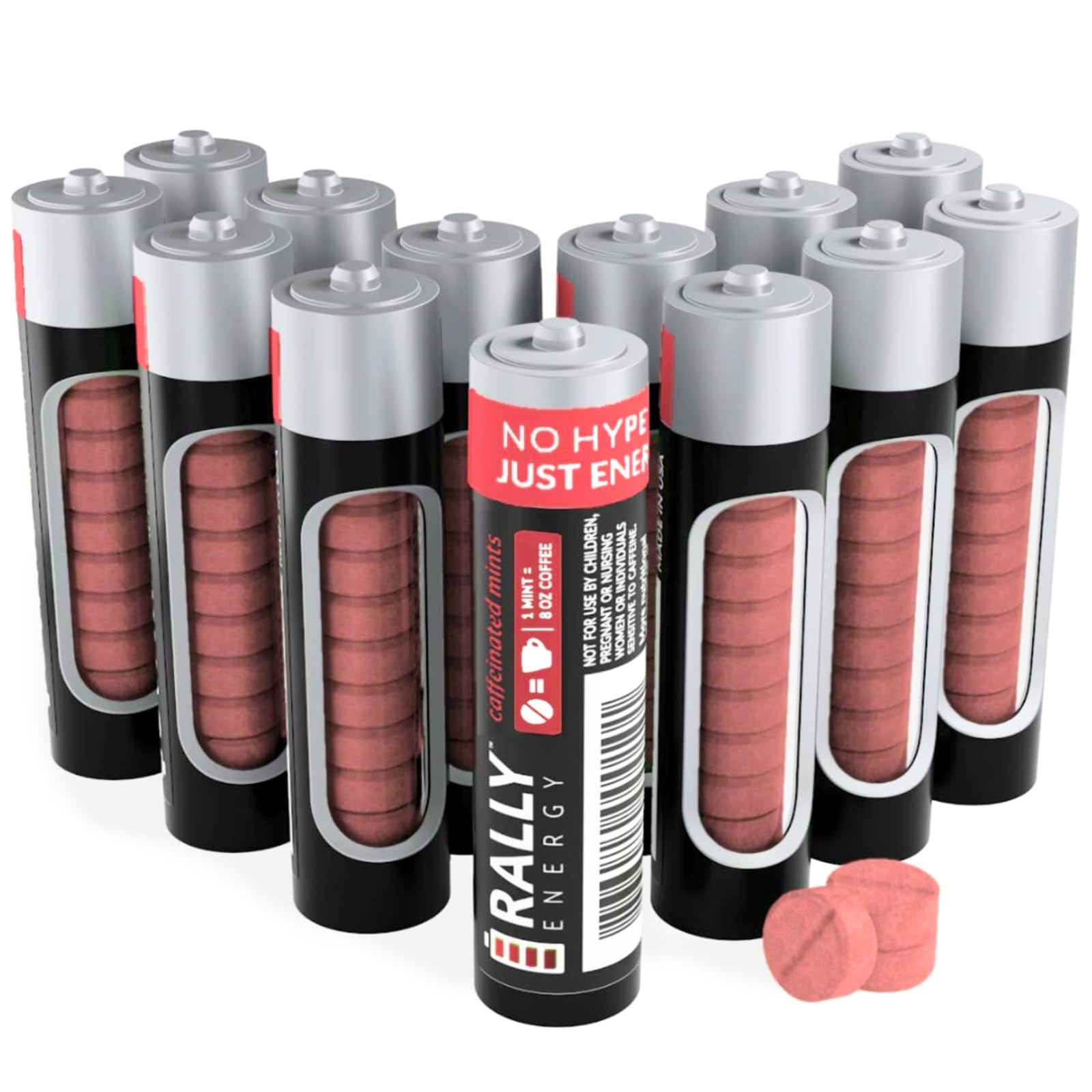 Amazon.com: Caffeine Mints by Rally, 60milligram Caffeine, Instant ...