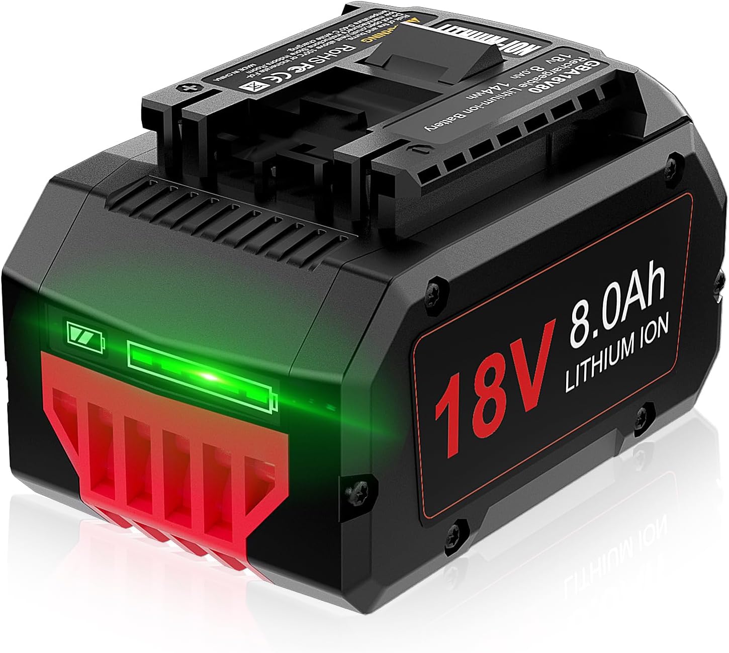 Amazon.com: 【High Capacity】8.0Ah 18V High Power Lithium-Ion Battery ...