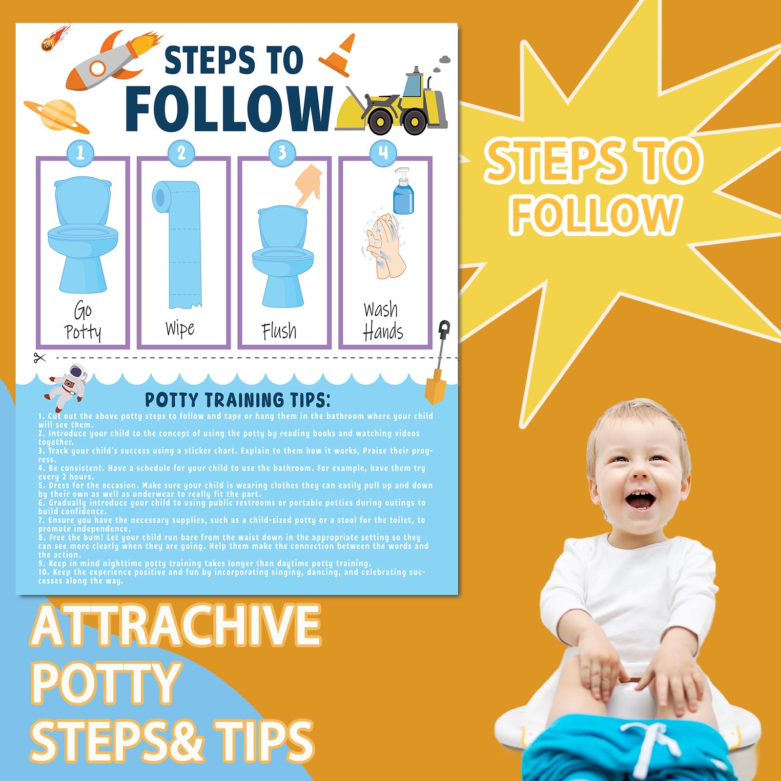 Snapklik.com : Potty Training Chart For Toddler 5 Fun Styles 17 PCS ...