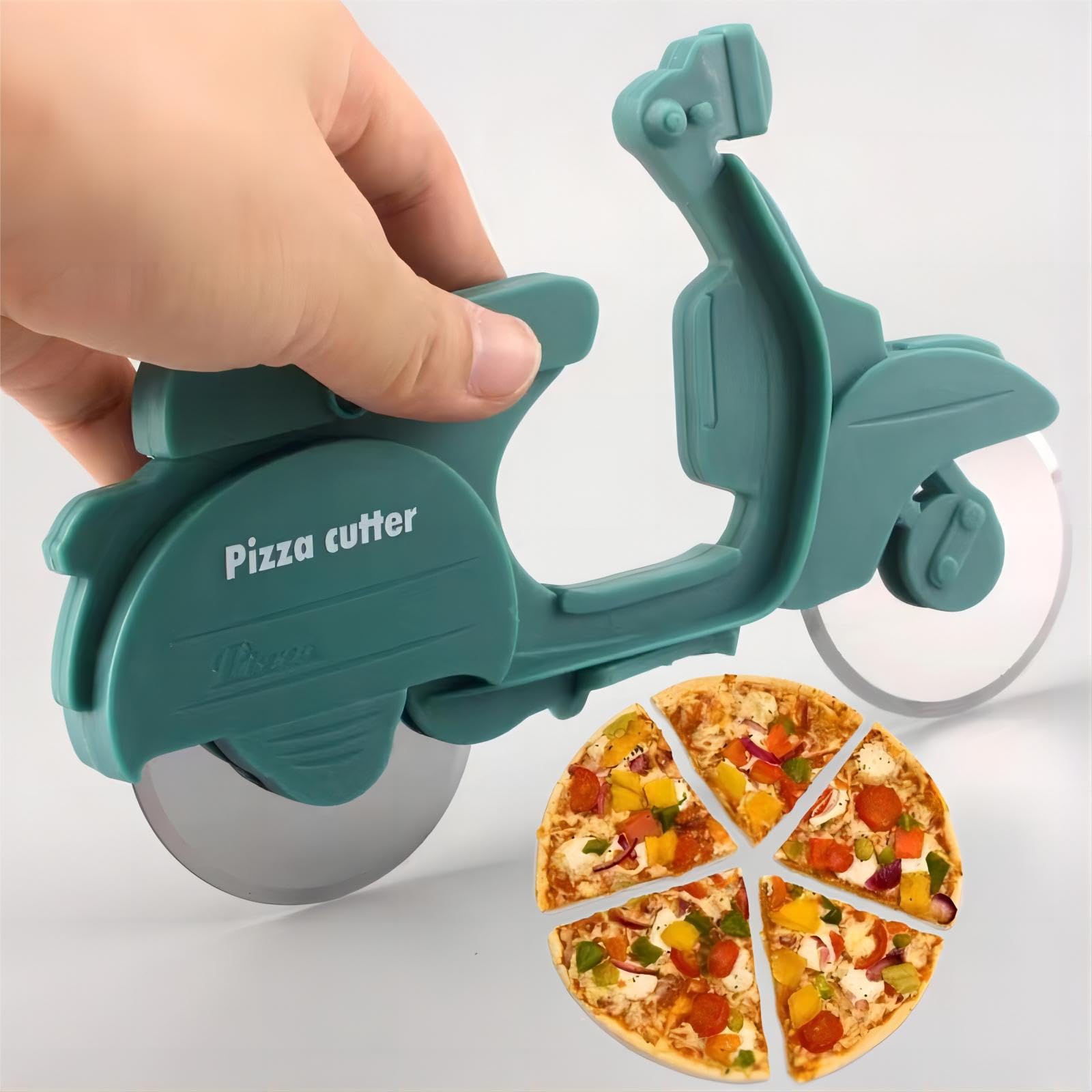 Amazon.com: KINTEGOOD Bicycle Pizza Cutter Wheel, Dual Stainless Steel Pizza Cutter Wheel Pizza ...