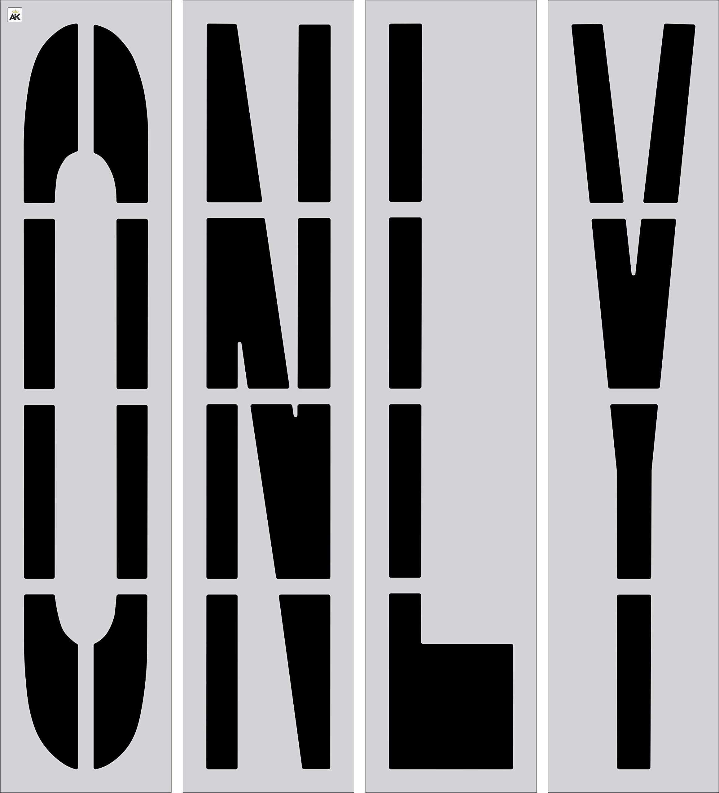 Buy Word"ONLY" (4-pc.) Parking Lot and Pavement Stencil Kit - 96 x 16 ...