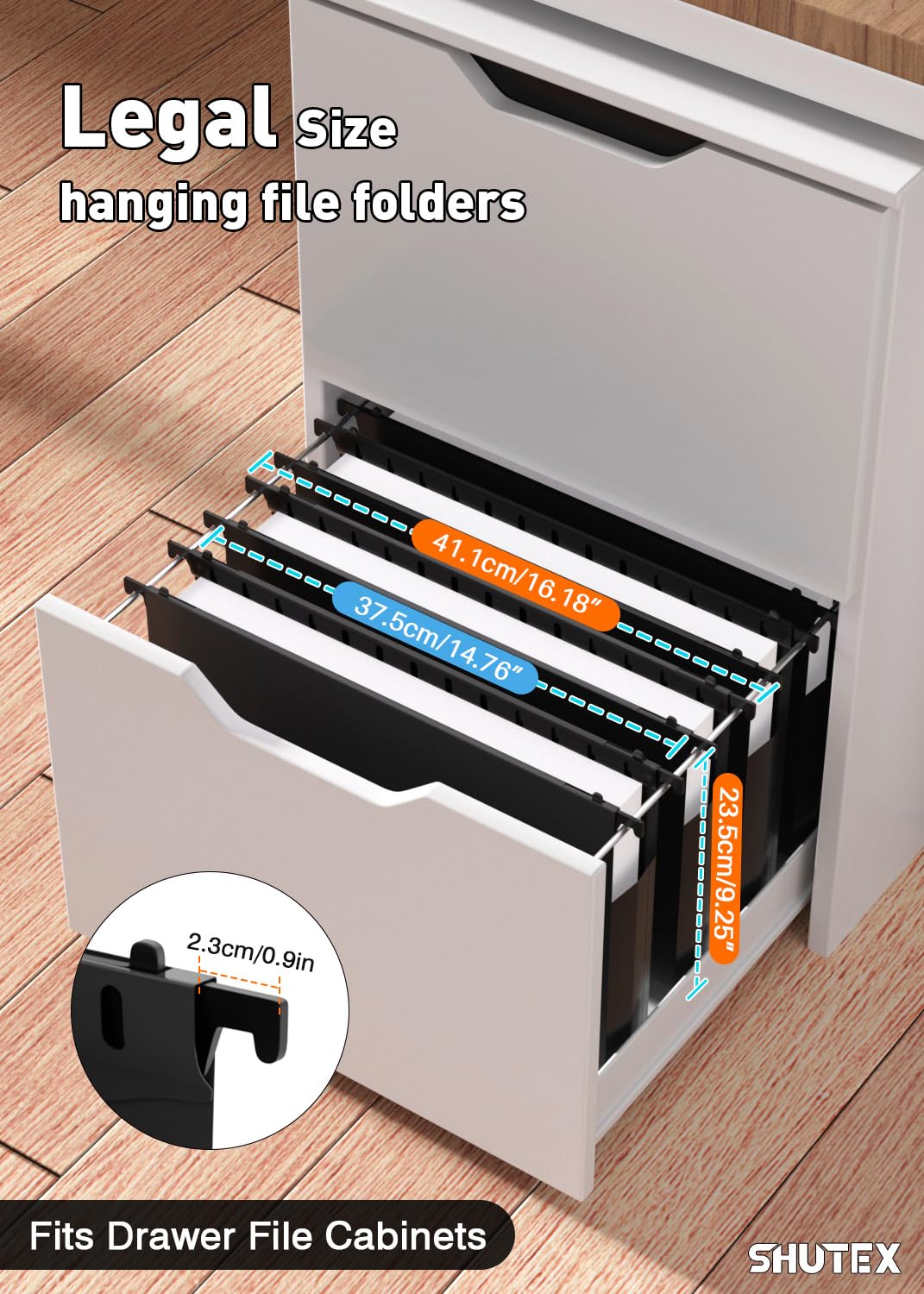 Snapklik.com : Extra Capacity Legal Size Hanging File Folders,12 Pack ...