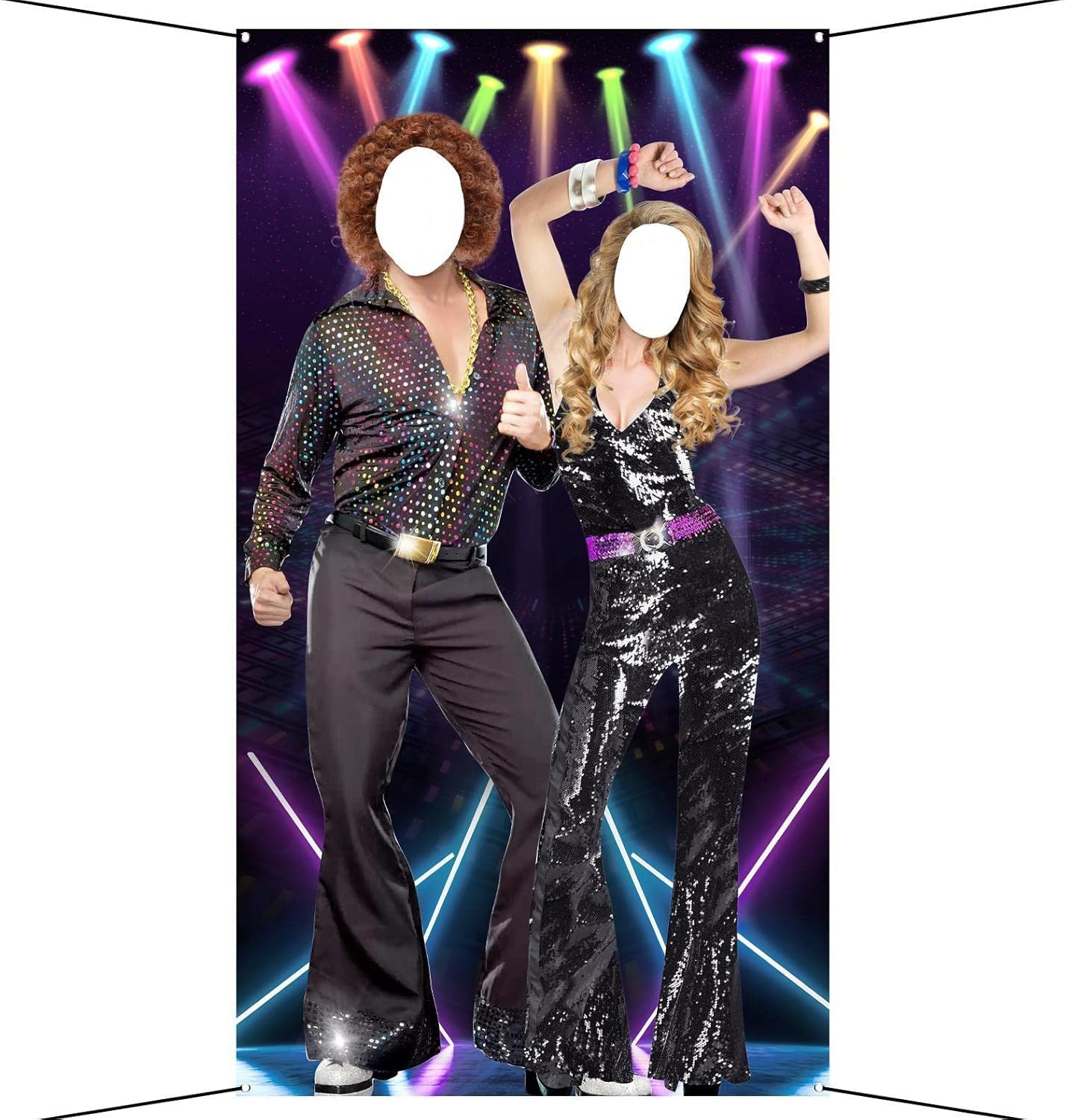 Amazon.com: 70s Disco Party Decorations 70s Disco Backdrop Photo Door ...