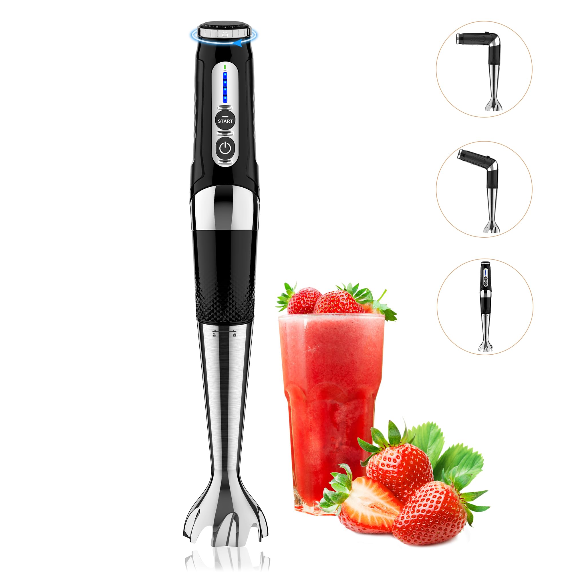 Amazon.com: Cordless Immersion Blender Handheld: Powerful Rechargeable ...