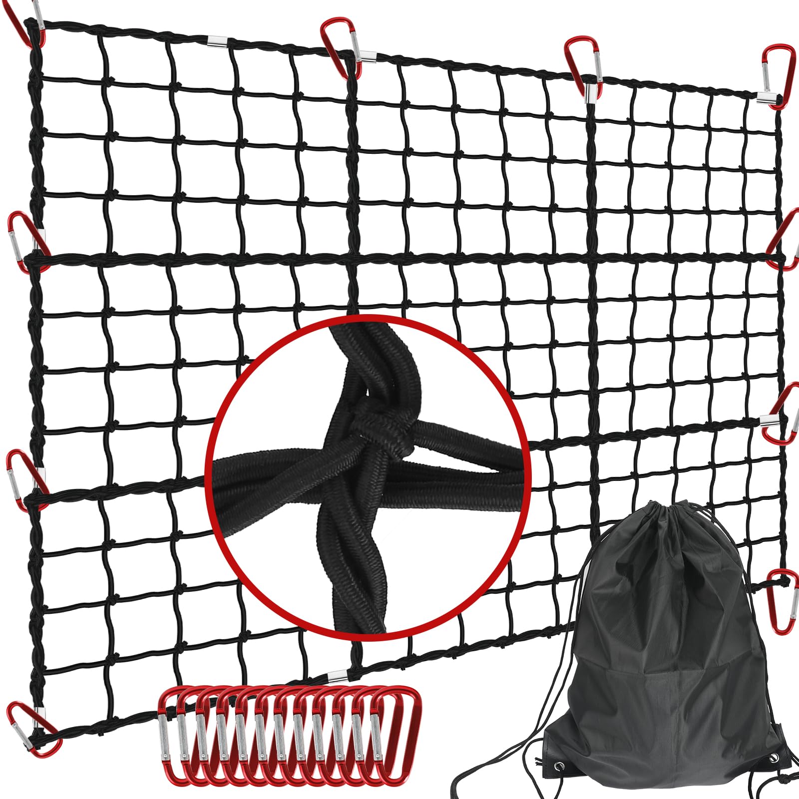 Amazon.com: nice-won 4'x6' Heavy Duty Cargo Net - Stretches to 8' x 12 ...