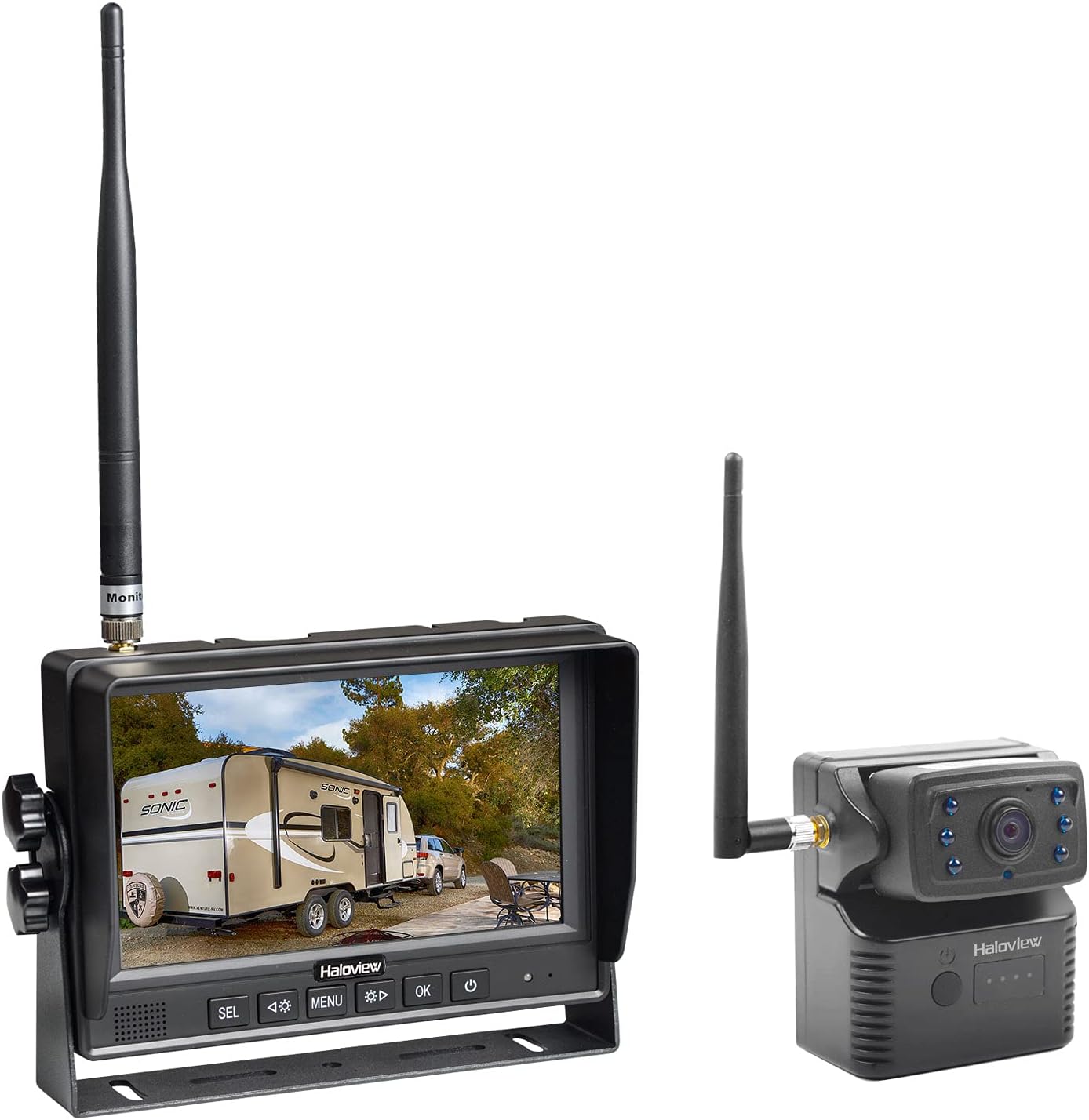 Amazon.com: Haloview Handy 7 Wireless Backup Rear View Hitch Camera and ...