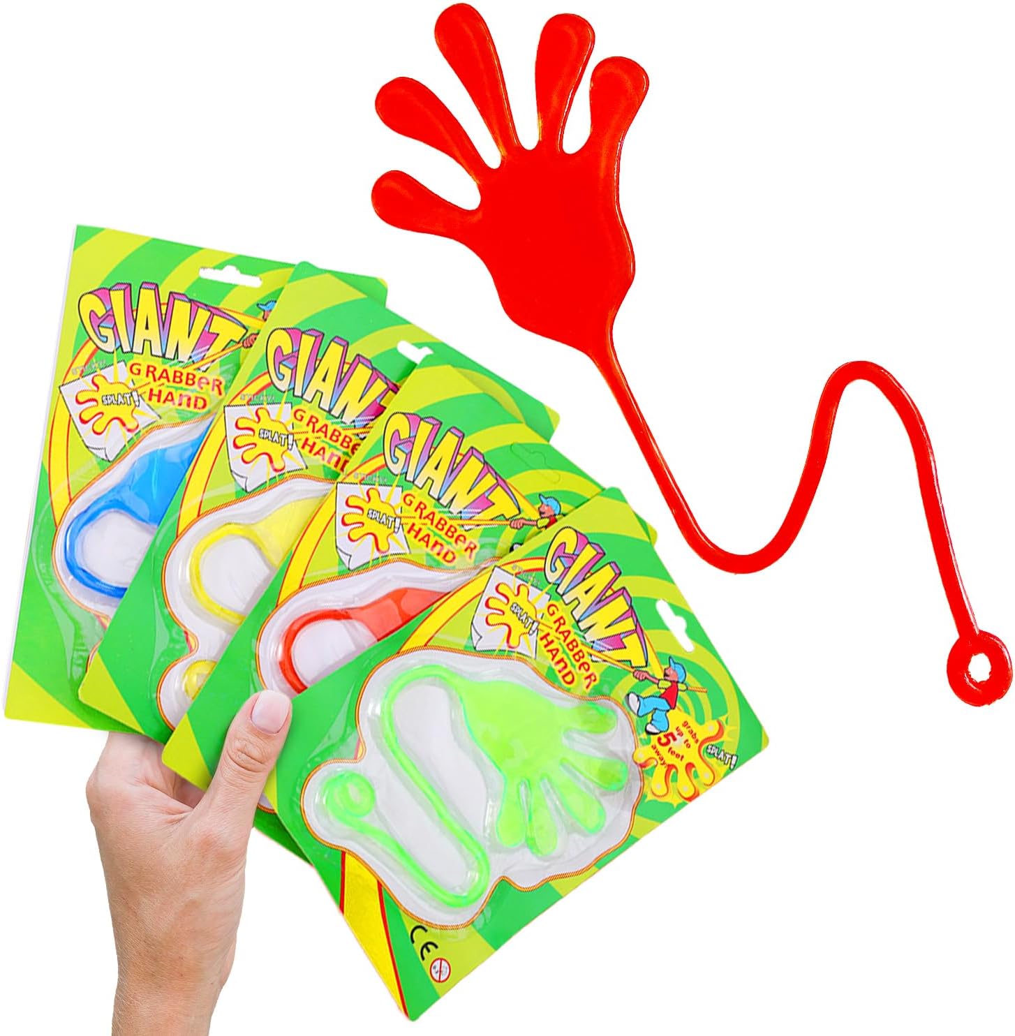 Yeefunjoy Sticky Hands, Large Sticky Stretchy Toys Set, Wacky Fun ...