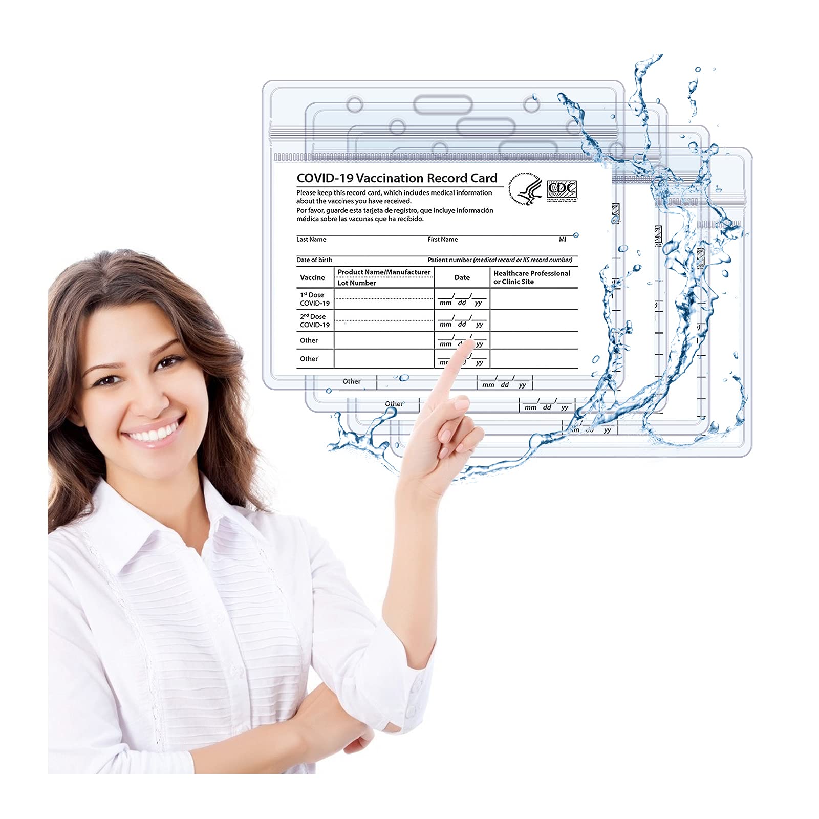 Snapklik.com : Vaccine Card Protector,4 X 3 Immunization Record Cards ...