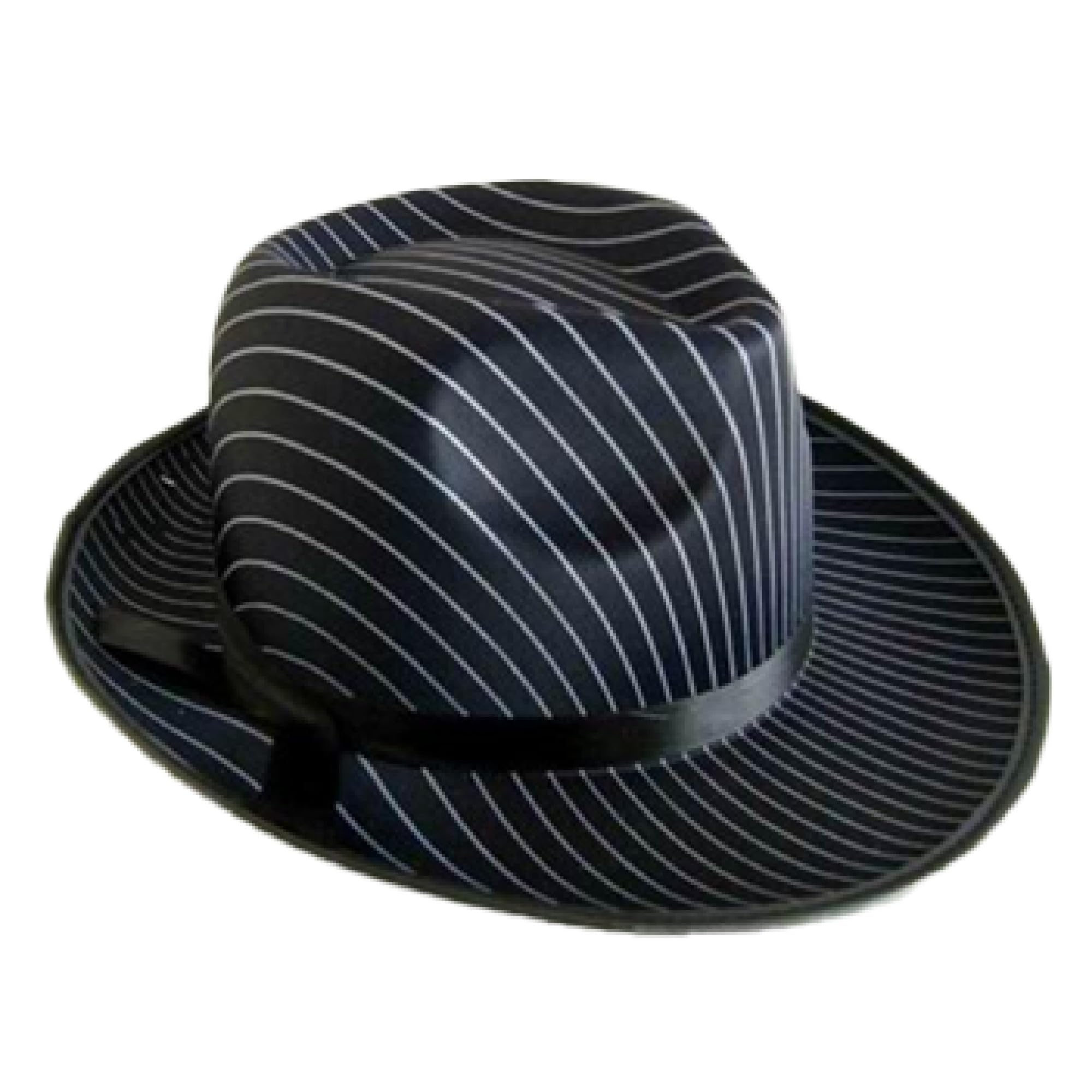 Squirrel Products White Pinstripe Fedora Hat for Men or Women - Unisex ...