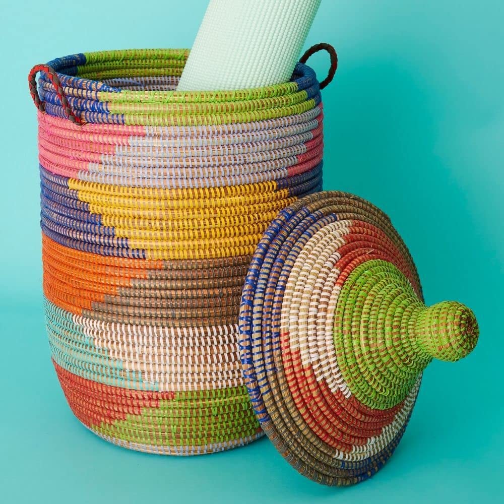 Amazon.com: Senegalo Small Storage Basket Rainbow Colors : Home & Kitchen