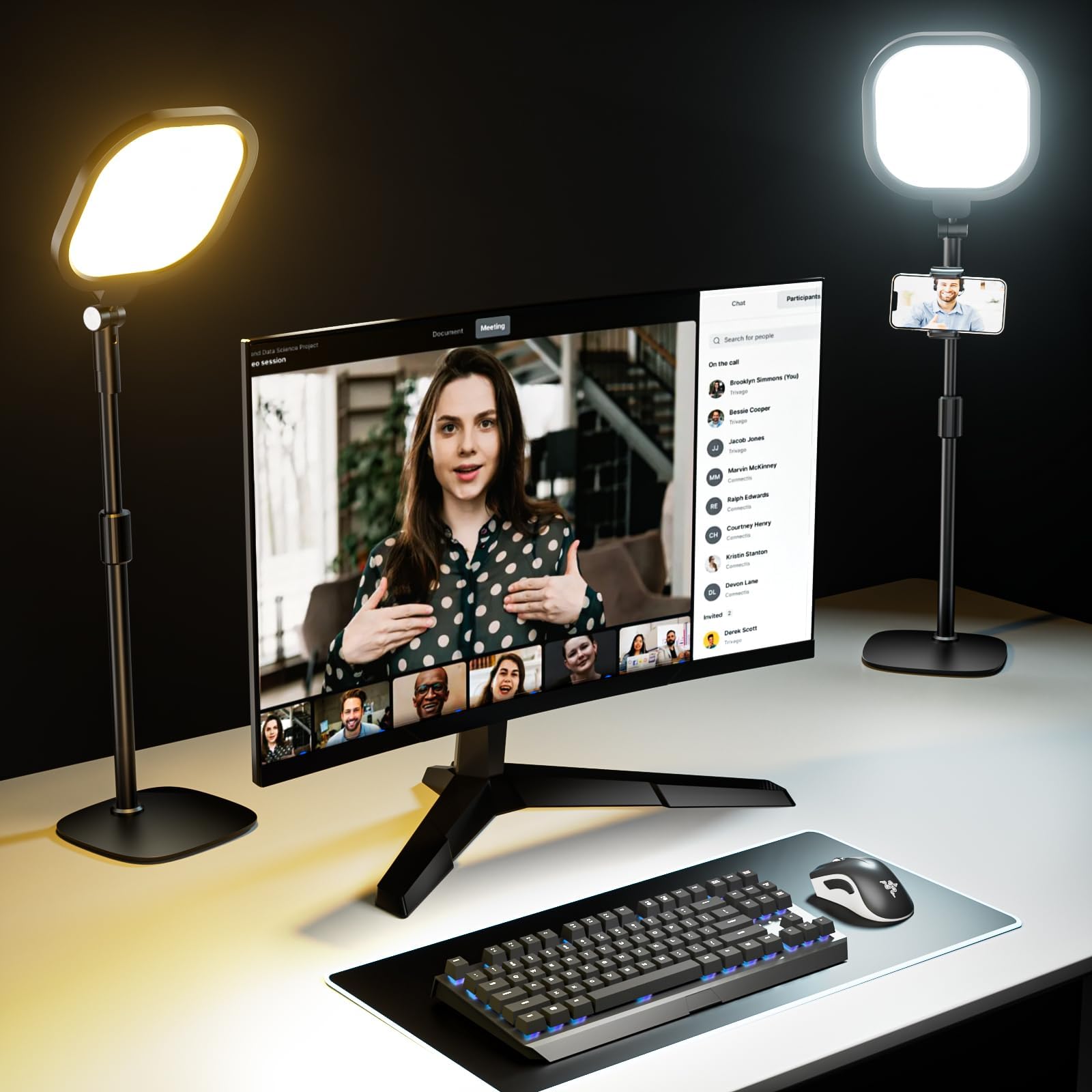 Amazon.com: LitONES 2 Packs Video Conference Lights for Zoom Meeting ...