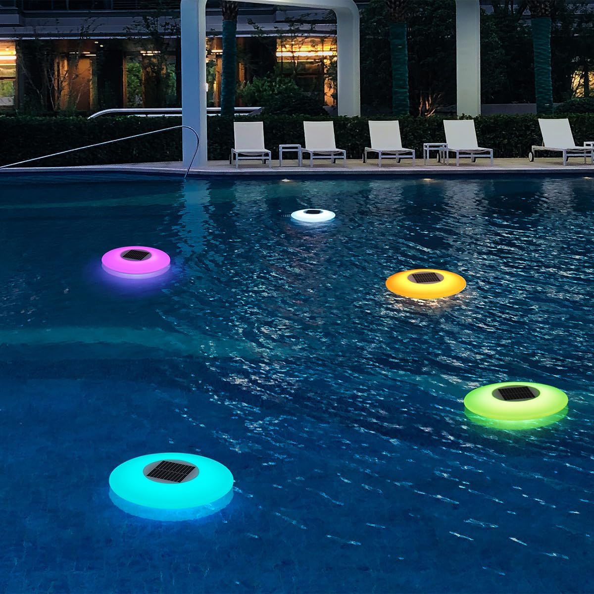 Amazon.com: NORTTA 3 Pack Solar LED Floating Pool Lights 16 Colors 4 ...